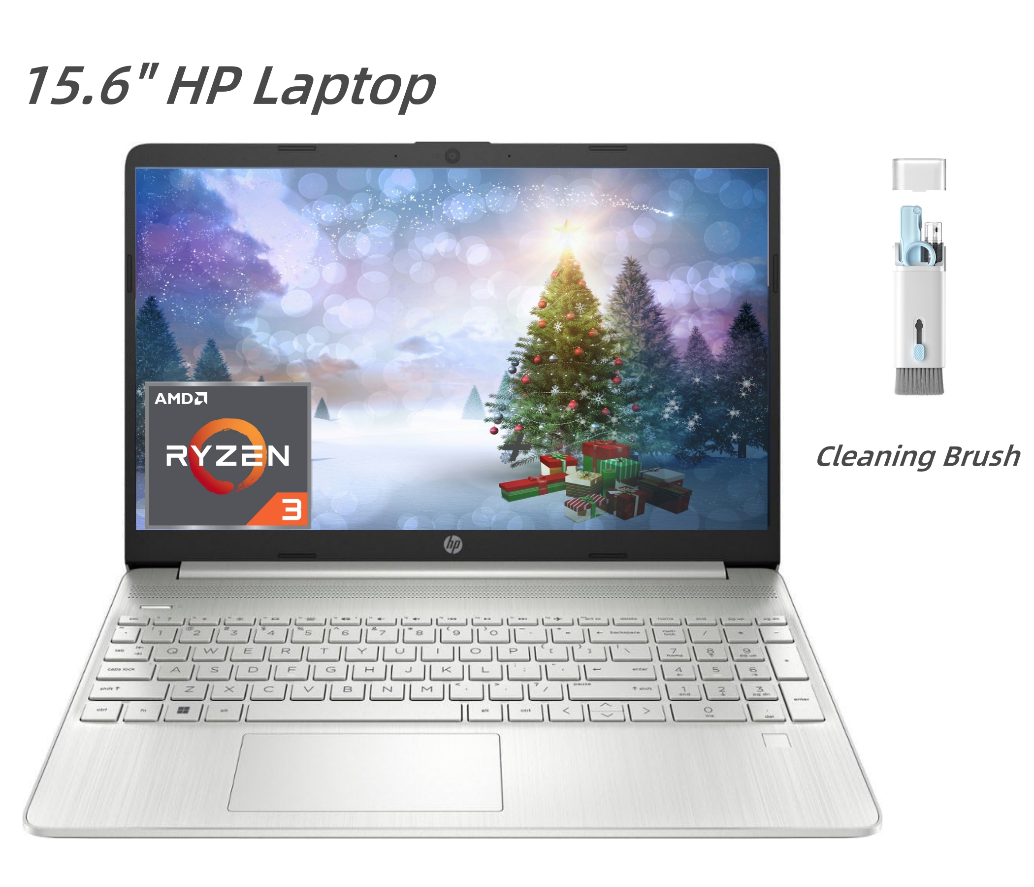 HP 15.6" Laptop, AMD Ryzen 3 2200, 1TB HDD, 4GB SDRAM, Jet Black, 15 ...