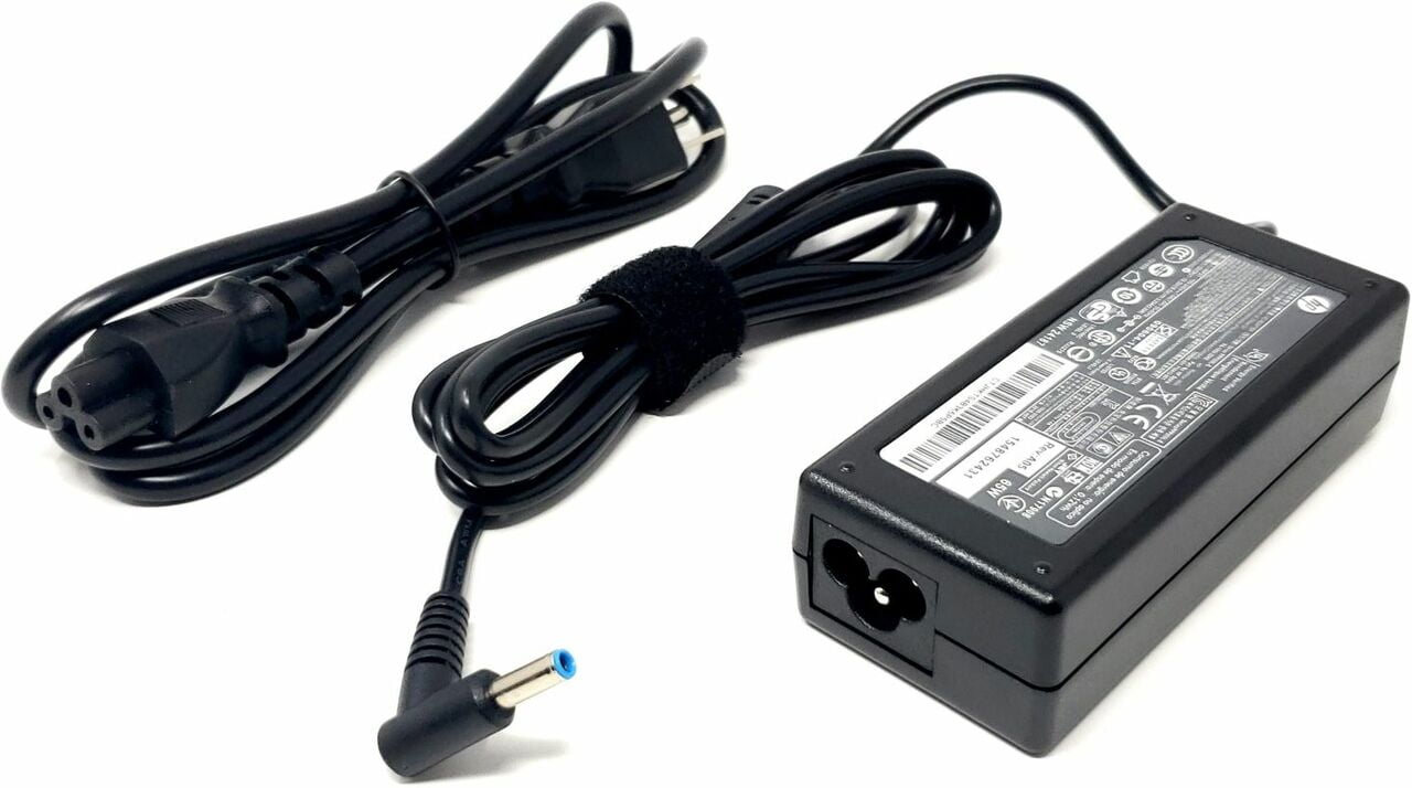 HP Laptop Charger, Black, 65W, Compatible with 709985-001 and 710412 ...