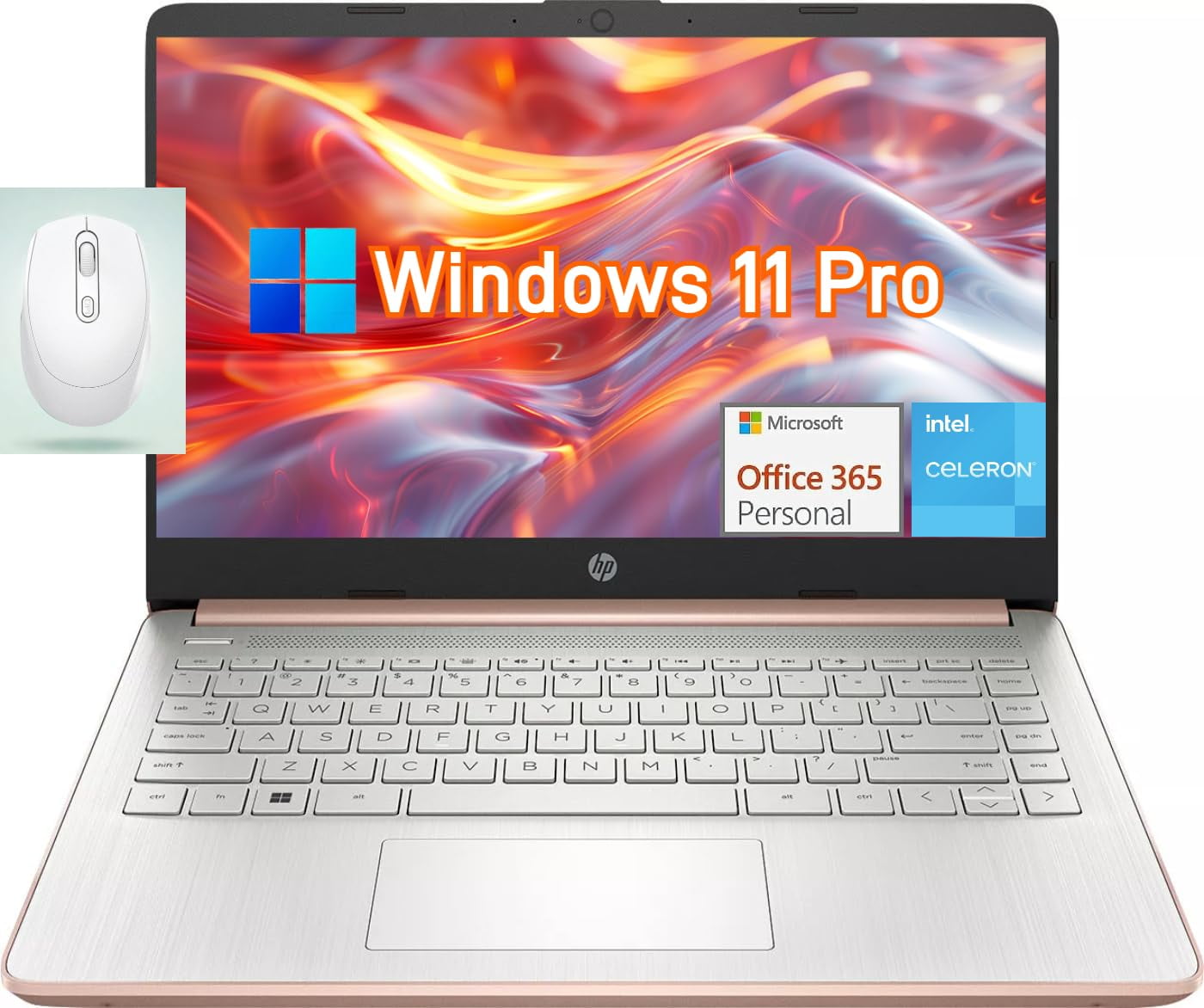 HP Laptops 14" Everyday PC - Windows 11 Pro, with 1Year Microsoft 365 ...