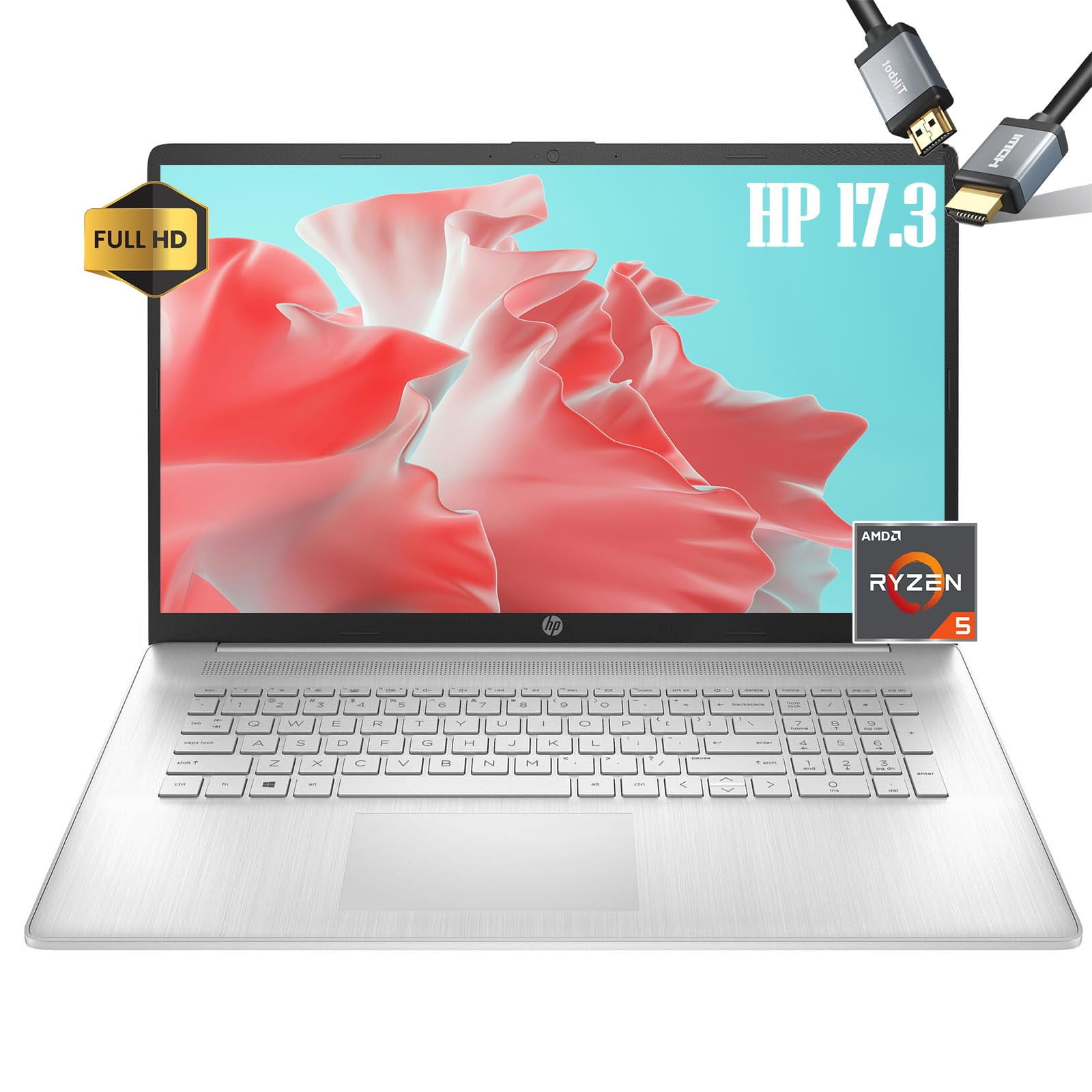 HP-Laptops 17inch-Screen Large-Laptop Windows11 Computer - College Student - AMD Ryzen 5 5500U ...