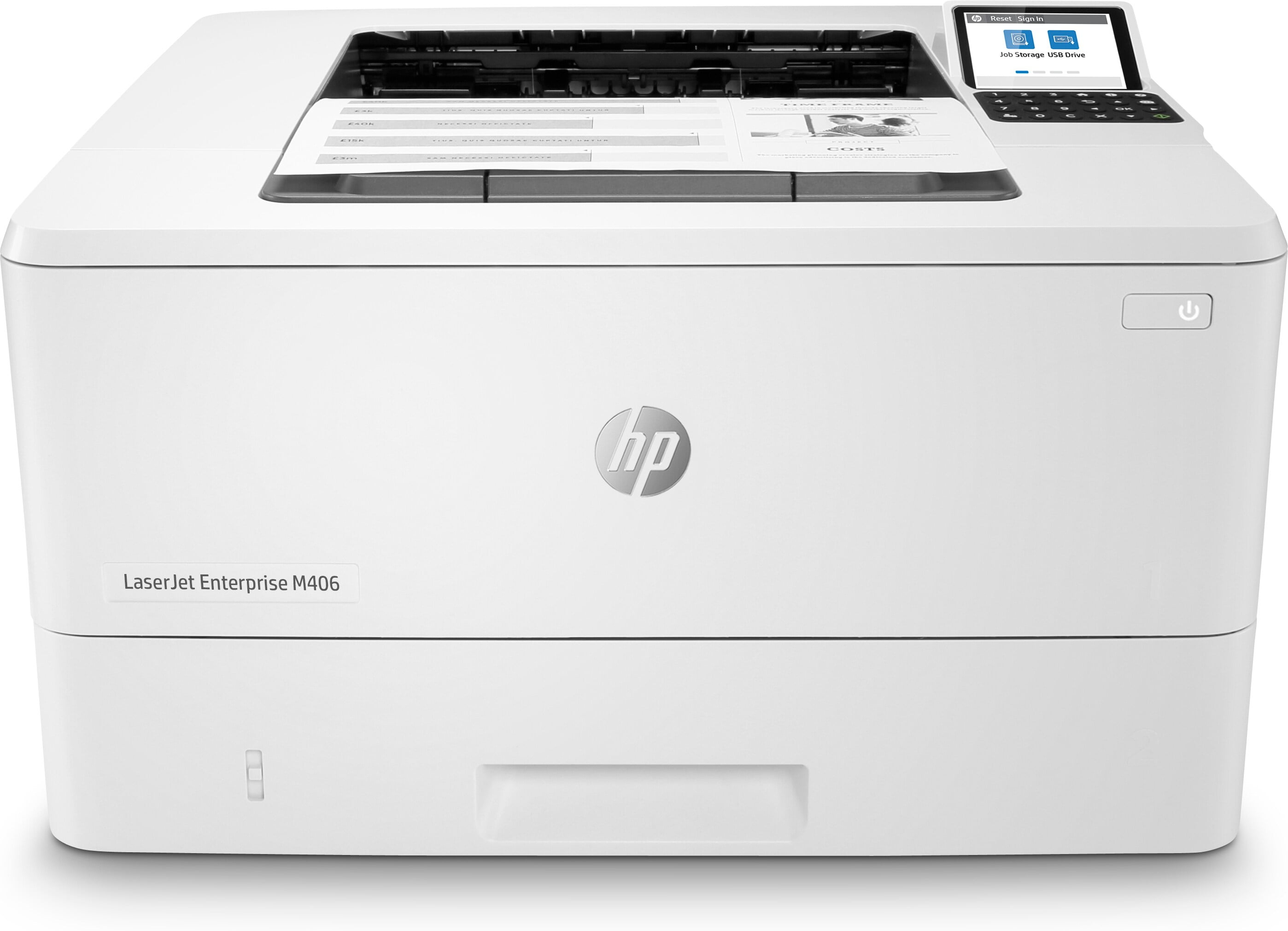 HP LaserJet Enterprise M406dn Monochrome Desktop Laser Printer ...