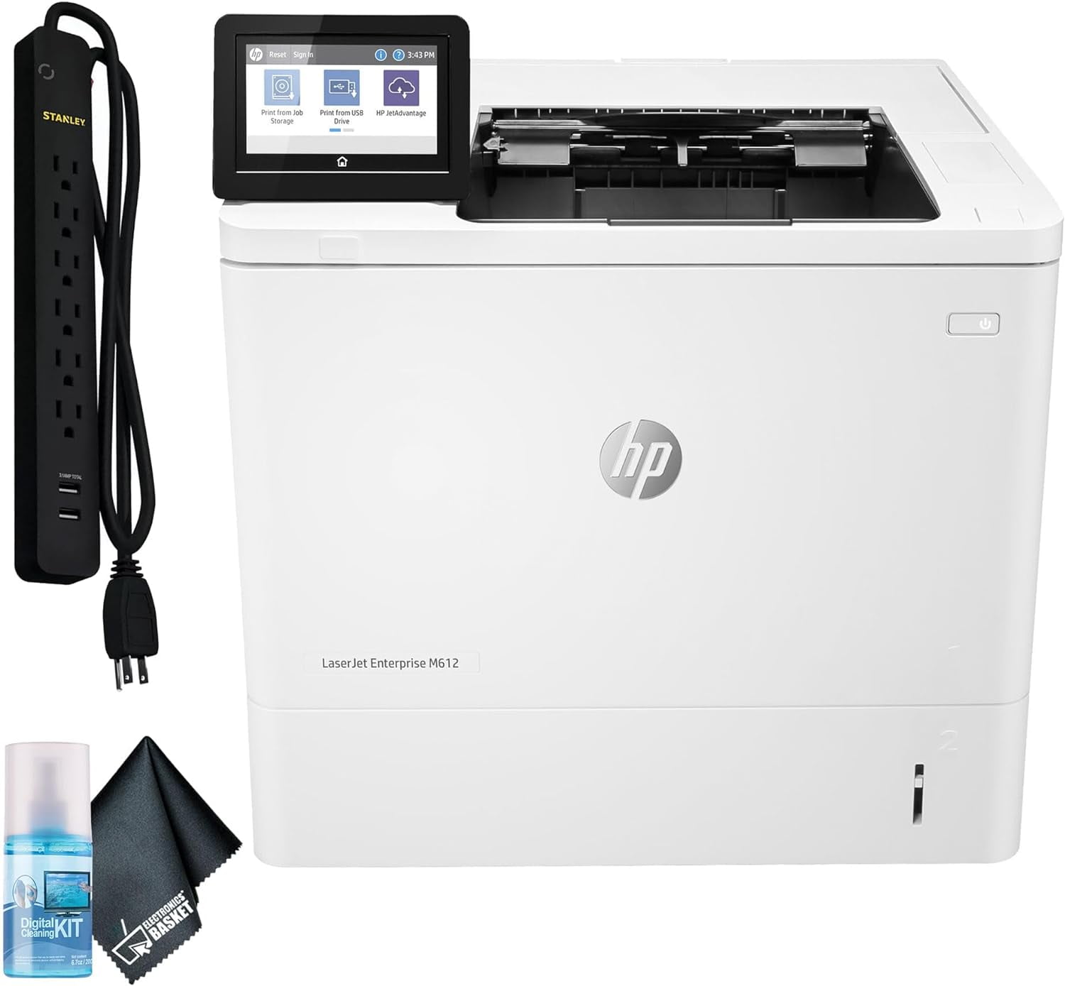 HP LaserJet Enterprise M612dn Printer (7PS86A#BGJ) + Surge Protector ...