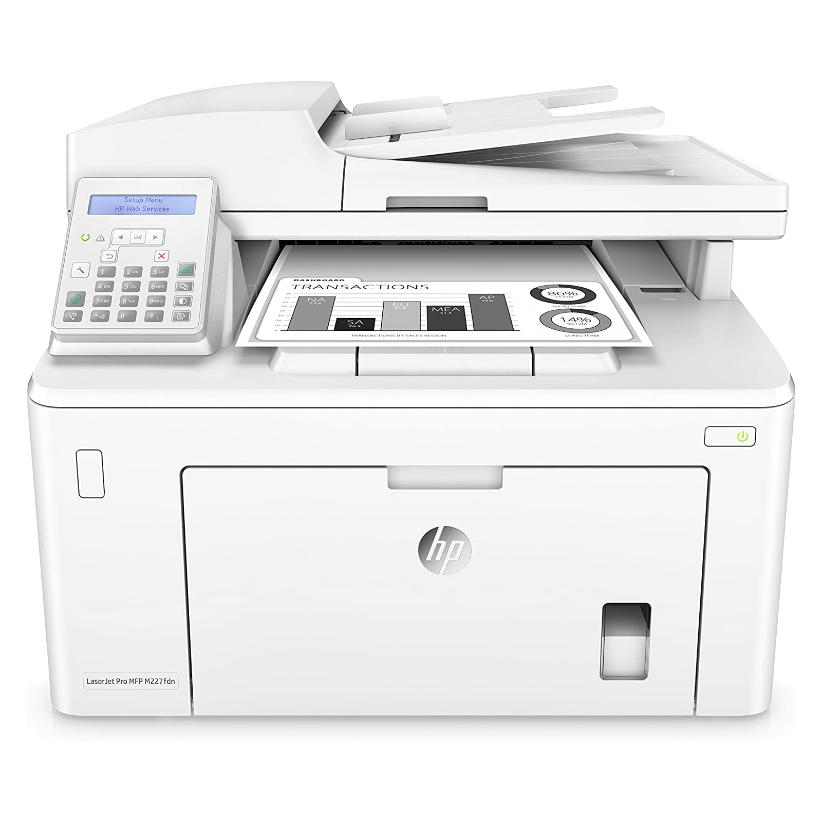 HP LaserJet Pro M227FDN All in One Laser Printer with Print Security ...