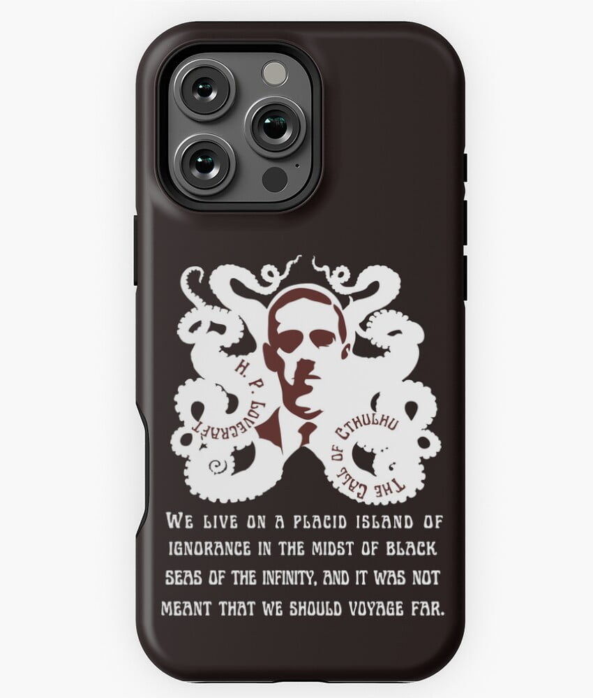 HP Lovecraft Placid Island Quote Phone Case for iPhone 16 15 14 13 12 ...