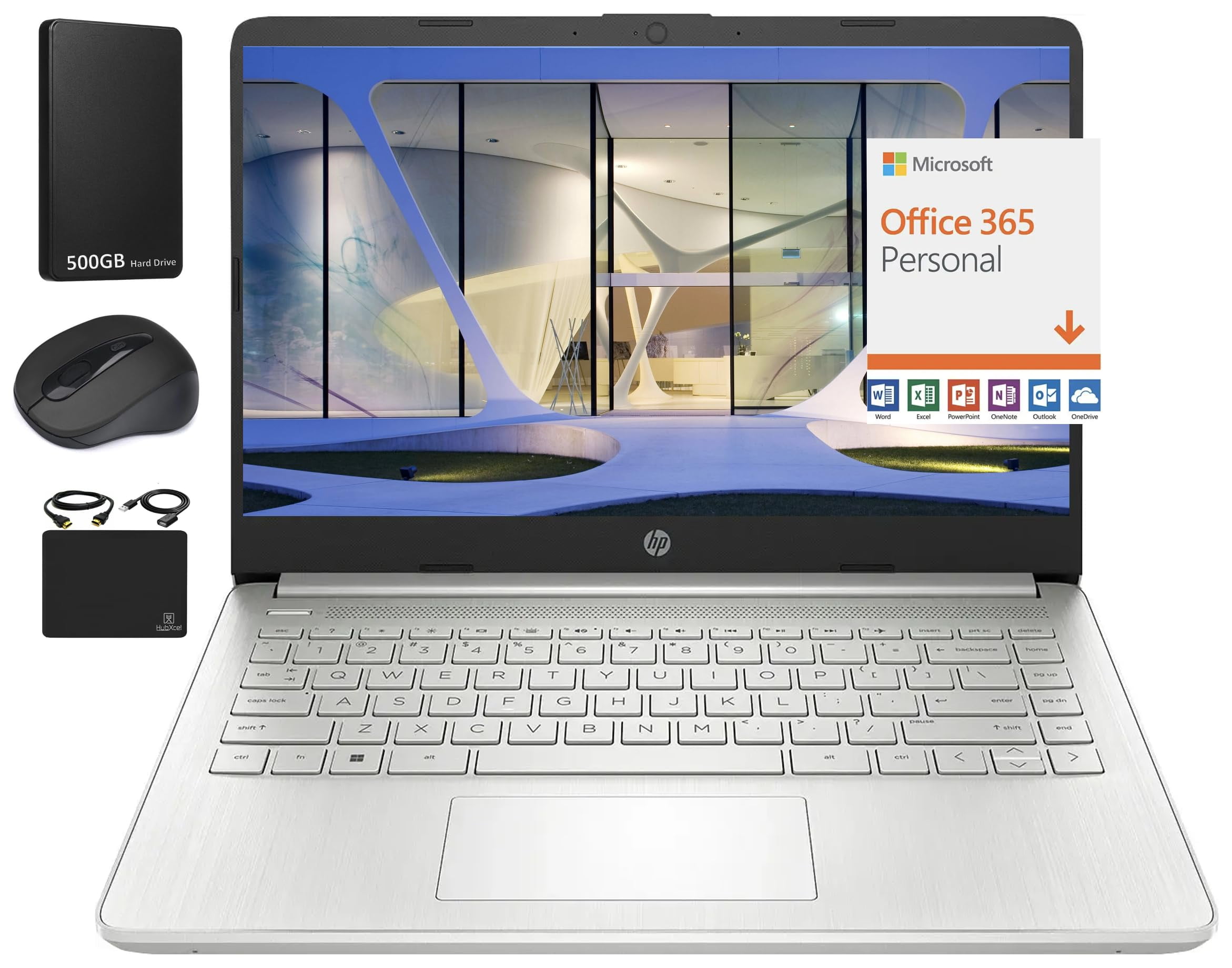 HP New 14" HD Ultra Light Thin Laptop, Quad-Core Intel Celeron ...