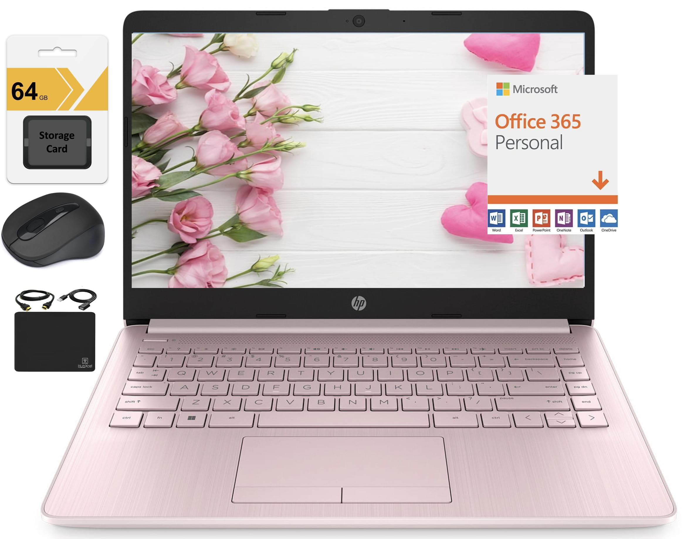 HP New 14" HD Ultra Light Thin Laptop, Quad-Core Intel Celeron ...