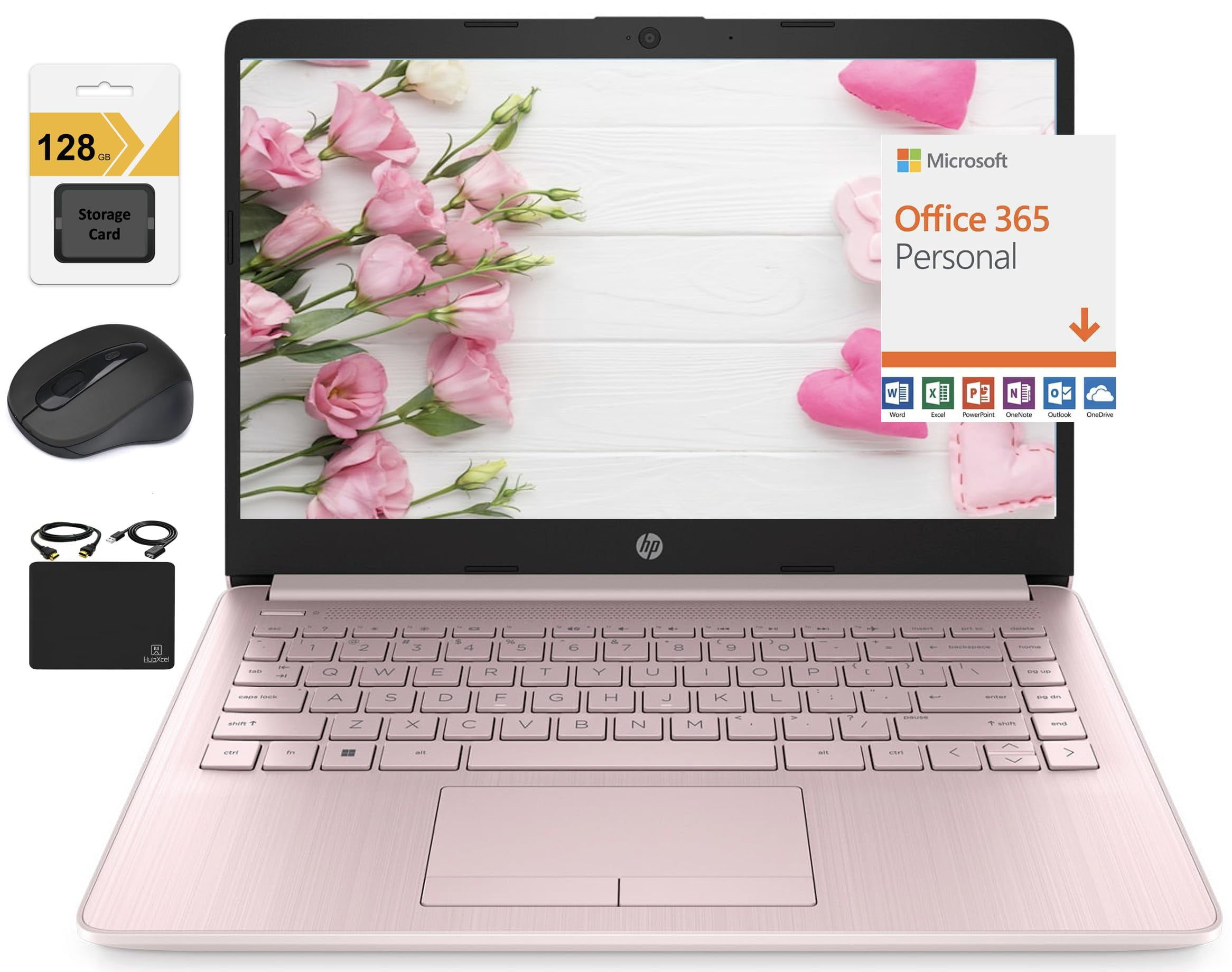 HP New 14" HD Ultra Light Thin Laptop, Quad-Core Intel Celeron ...