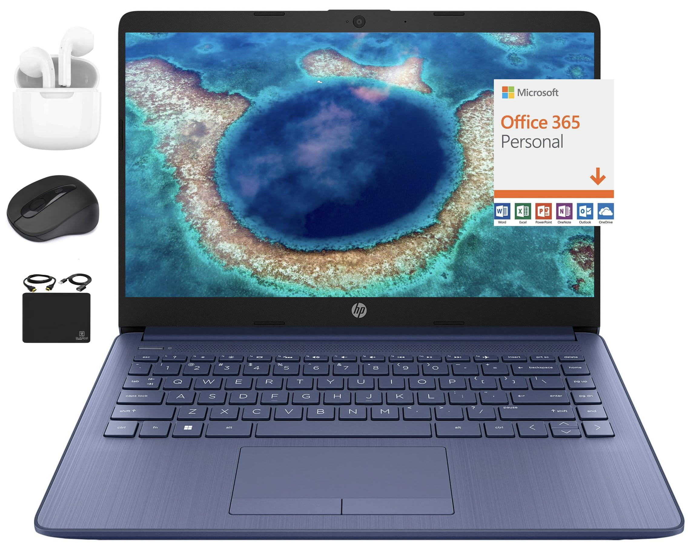 HP New 14" HD Ultral Light Thin Laptop, Quad-Core Intel Celeron ...