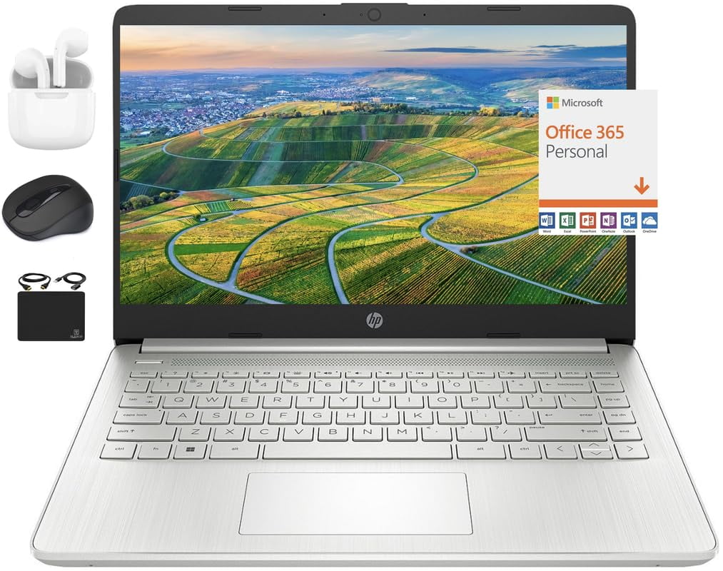 HP New 14" HD Ultral Light Thin Laptop, Quad-Core Intel Celeron ...