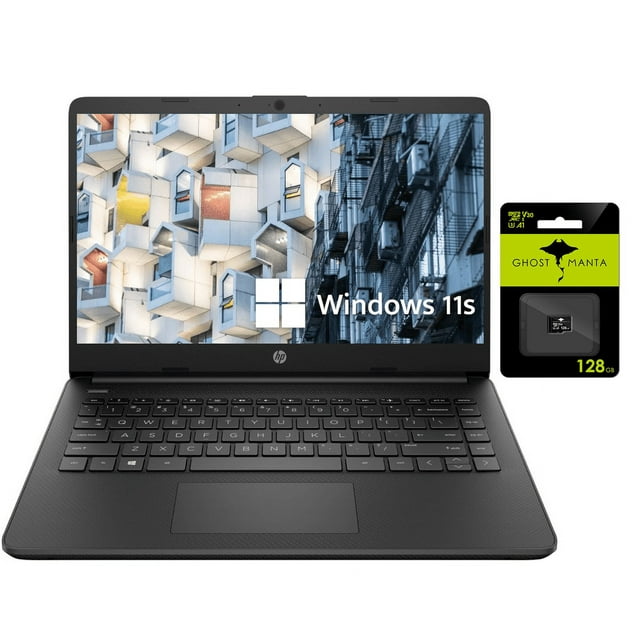 HP Newest 14" HD Laptop Light-Weight, Intel Quad-Core N4120, 16GB RAM, 192GB Storage(64GB eMMC+ ...