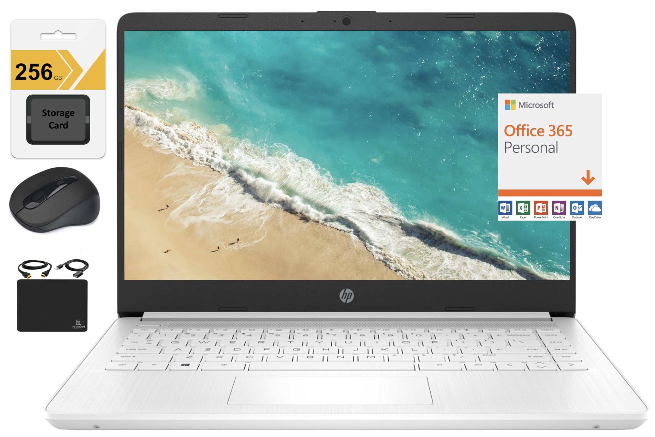 HP Newest 14" HD Ultral Light Thin Laptop, Quad-Core Intel Celeron ...