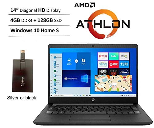 HP Newest 14" HD WLED Backlit Business and Home Laptop, AMD Athlon ...