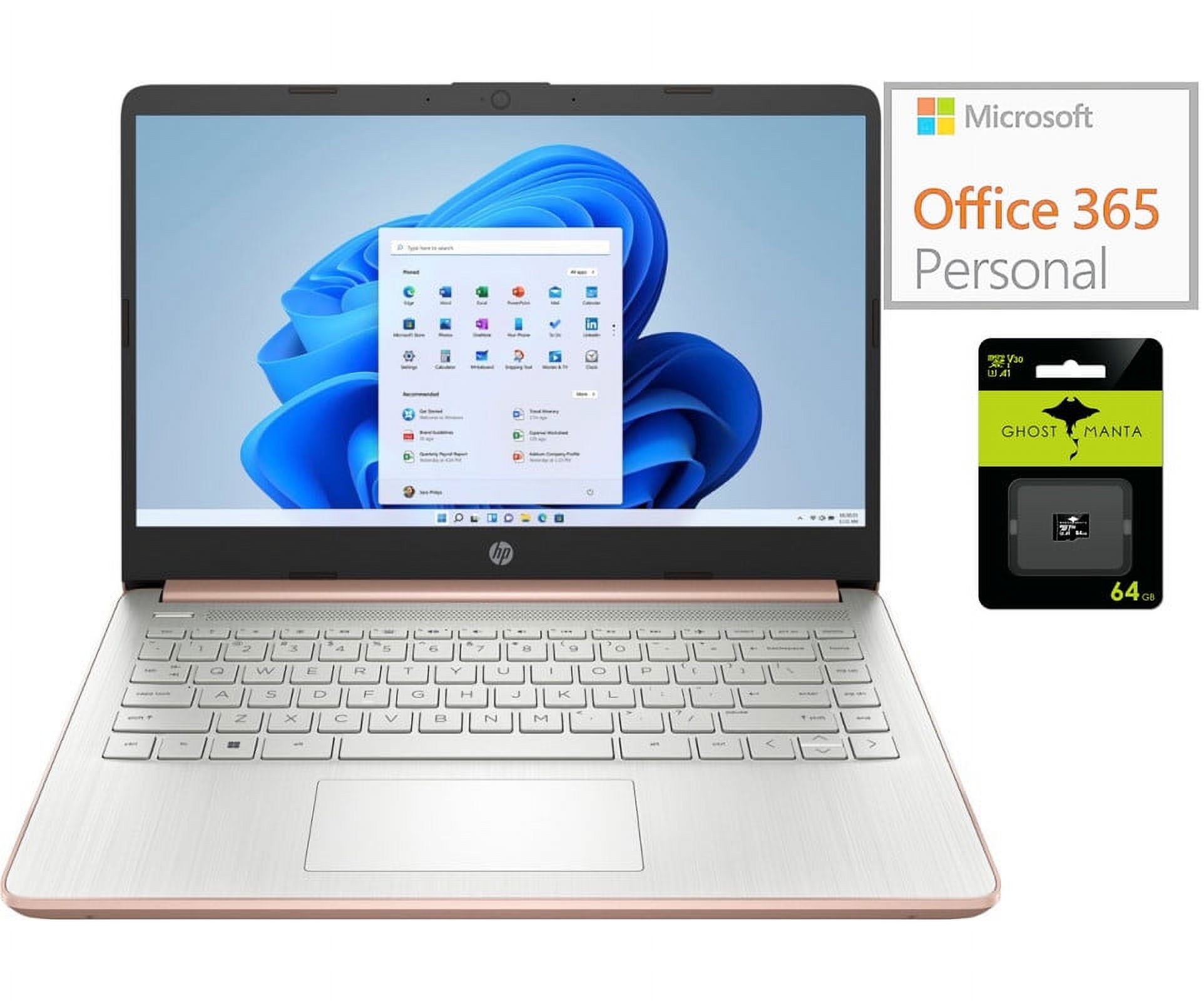 HP Newest 14" Ultral Light Laptop for Students and Business, Intel Quad ...