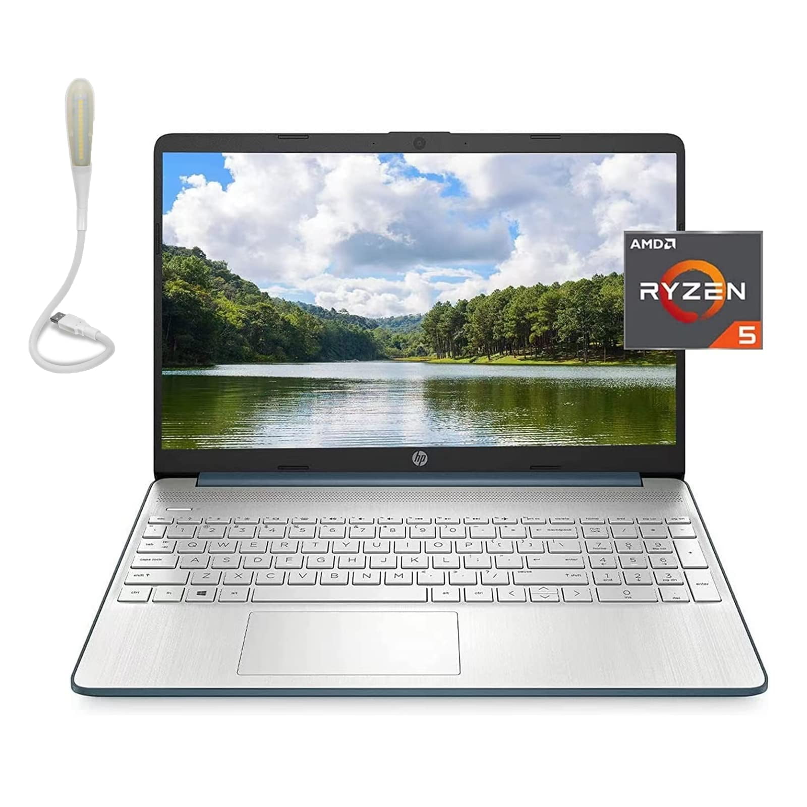 HP Newest 15 Laptop, 15.6in FHD Micro-Edge Computer, AMD 6-core Ryzen 5 ...