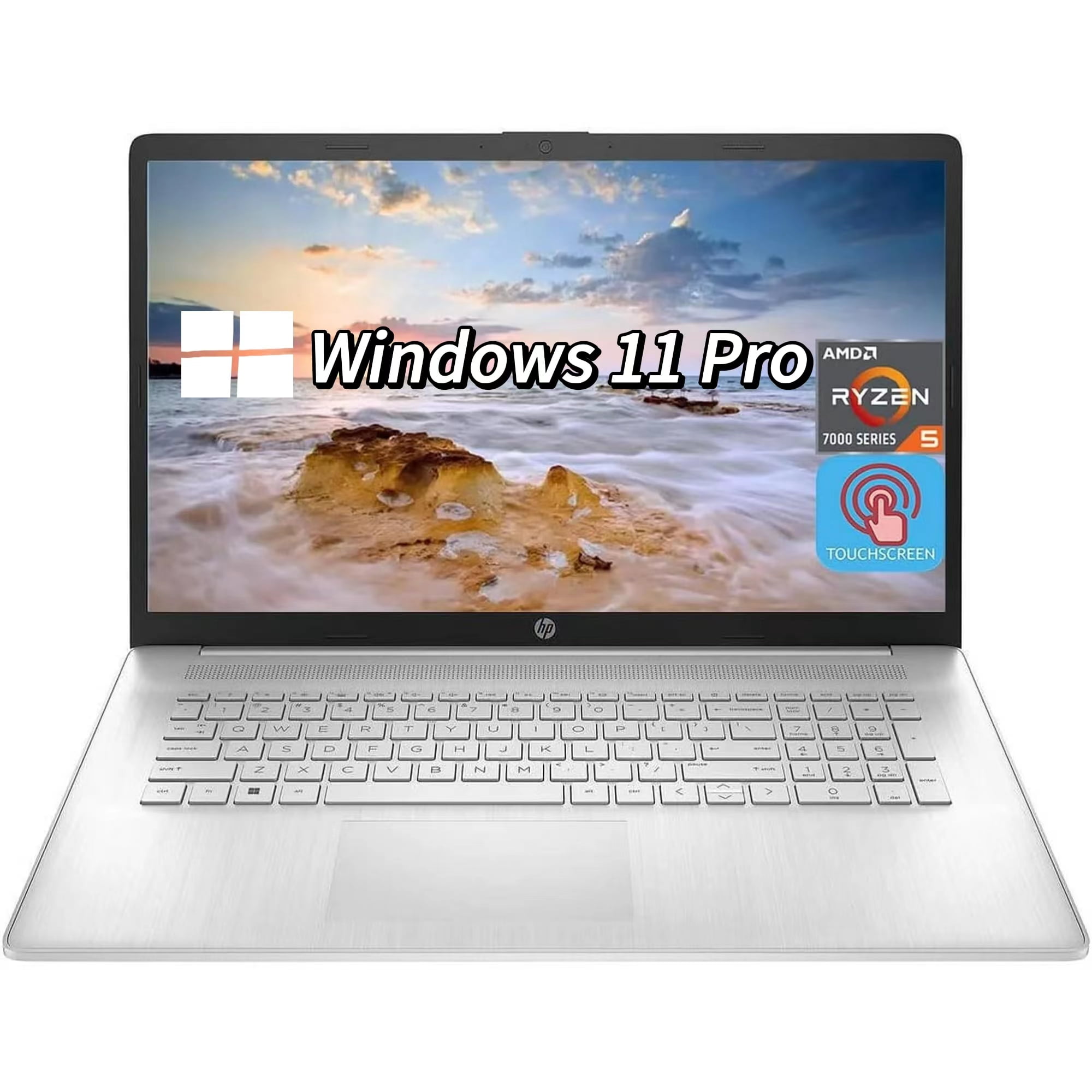 "HP 17.3"" HD+ Touchscreen Laptop, AMD Ryzen 5 7530U, 64GB RAM, 2TB SSD ...