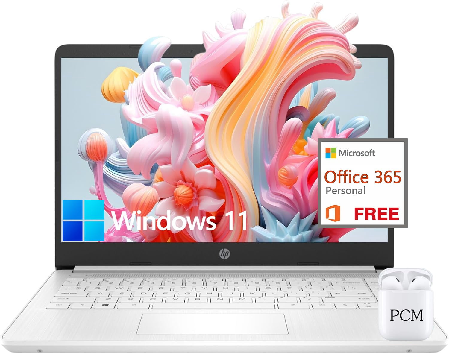 HP Newest Laptop Computer, 14" HD Light PC, Intel Quad-Core Celeron ...