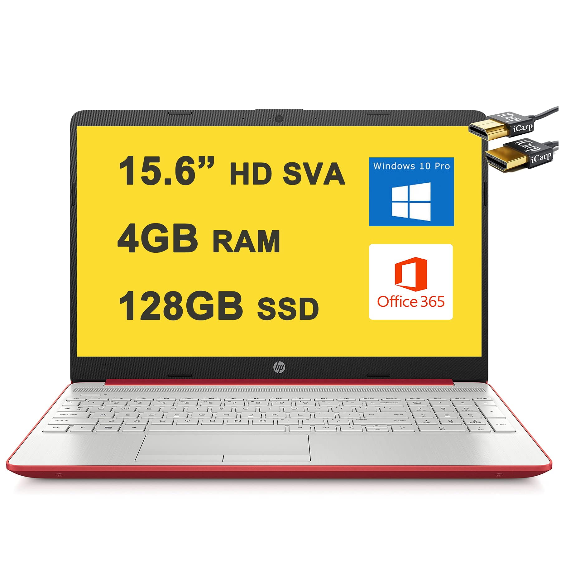 HP Notebook 15 Business Laptop 15.6" HD SVA Display Intel 4-Core ...