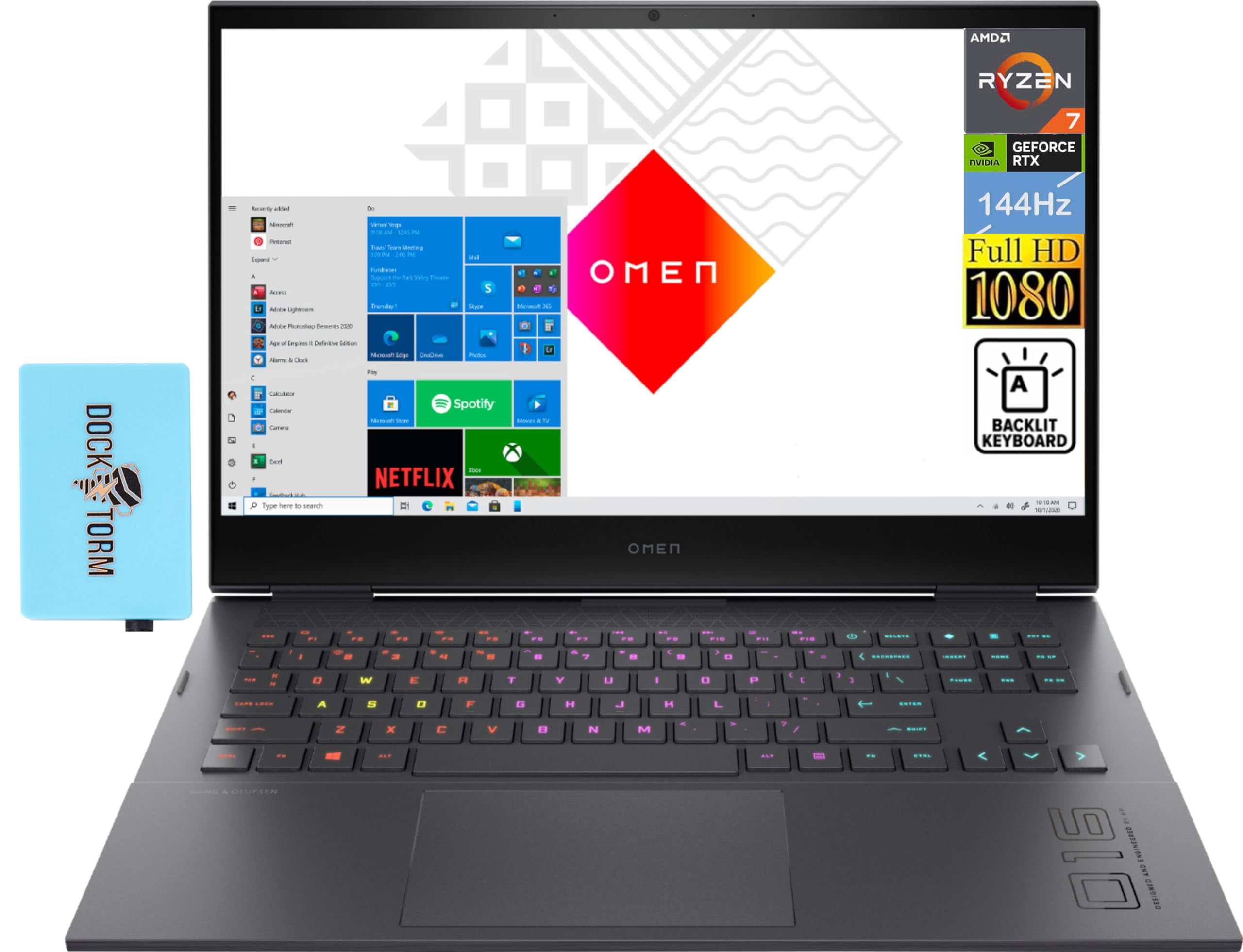 HP OMEN 16.1" 144Hz FHD IPS Gaming Laptop (AMD Ryzen 7 5800H 8-Core 3 ...