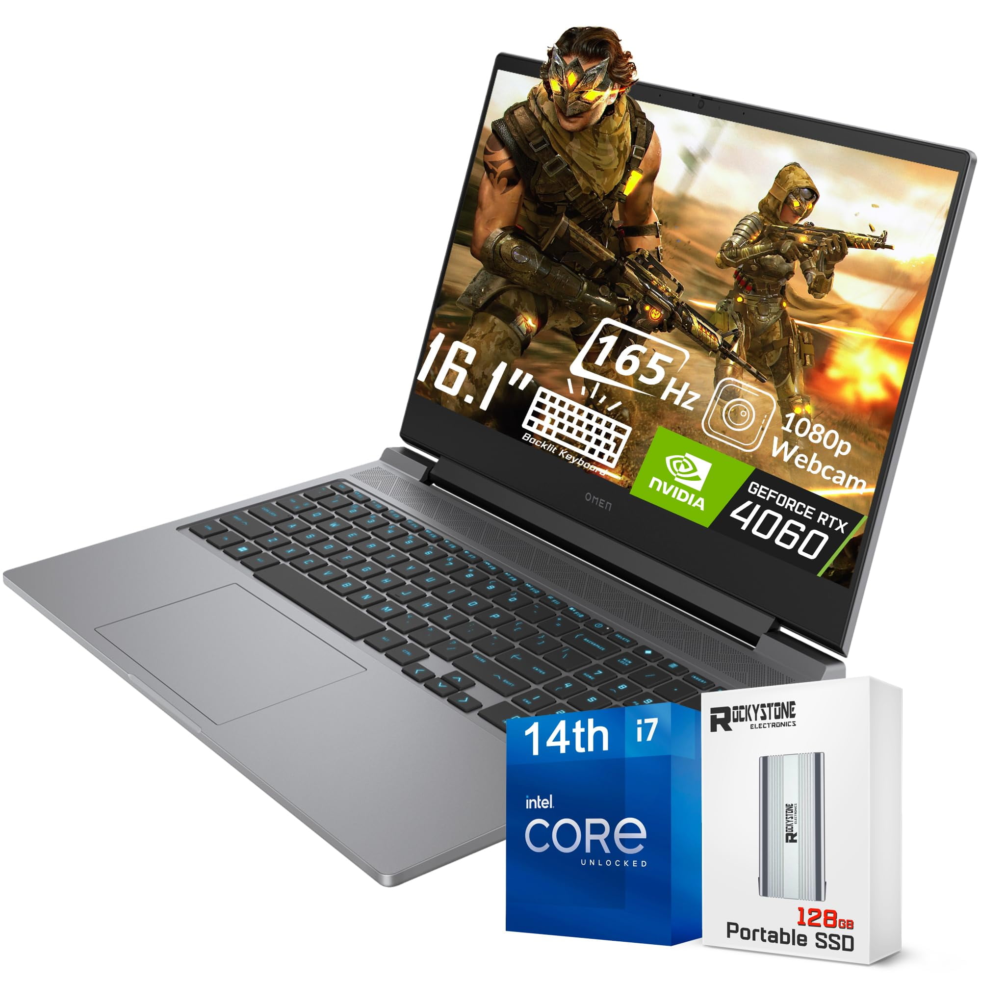 HP OMEN 16 Gaming Laptop, 16.1 165Hz FHD LED Display, Core i7-14650HX ...