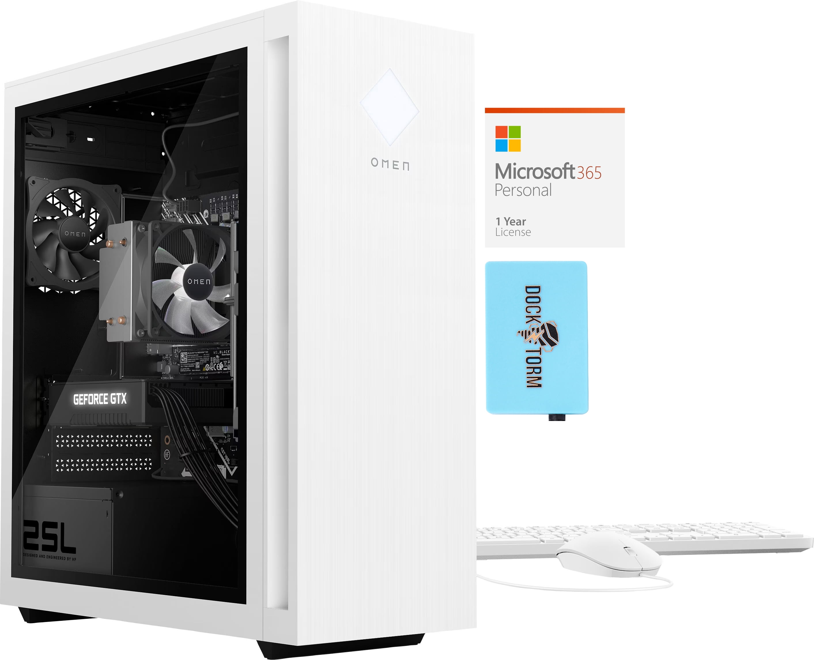 New HP OMEN 25L Prebuilt Gaming Computer with AMD Ryzen 5, 32GB RAM ...