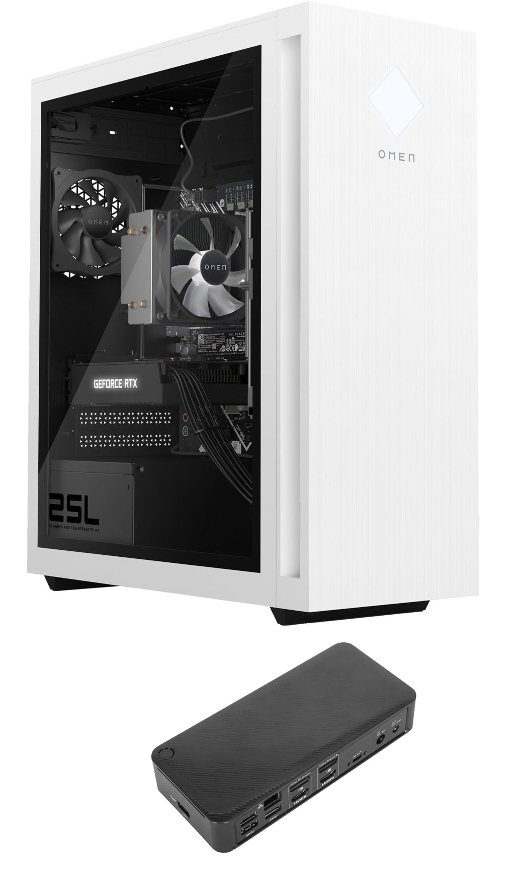 HP OMEN 25L Gaming/Entertainment Desktop PC (Intel i5-14400F 10-Core ...