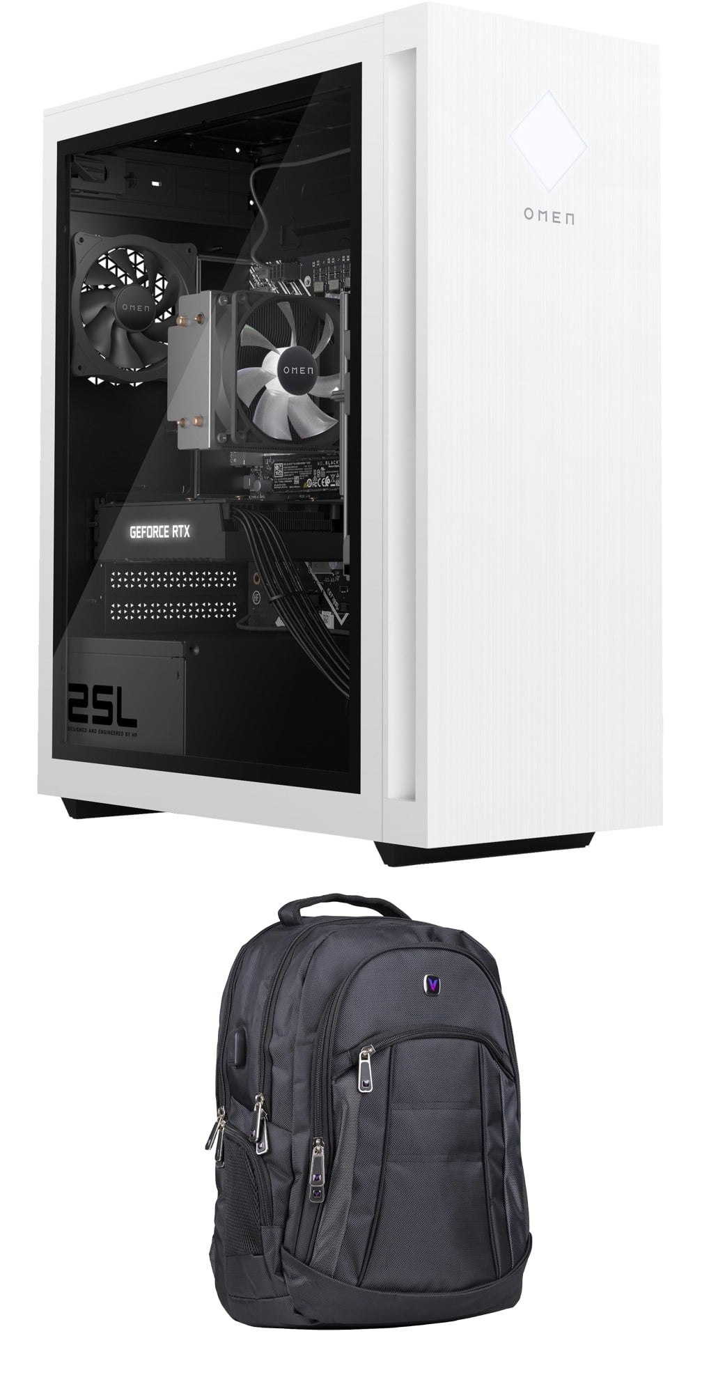 HP OMEN 25L Gaming/Entertainment Desktop PC (Intel i5-14400F 10-Core ...