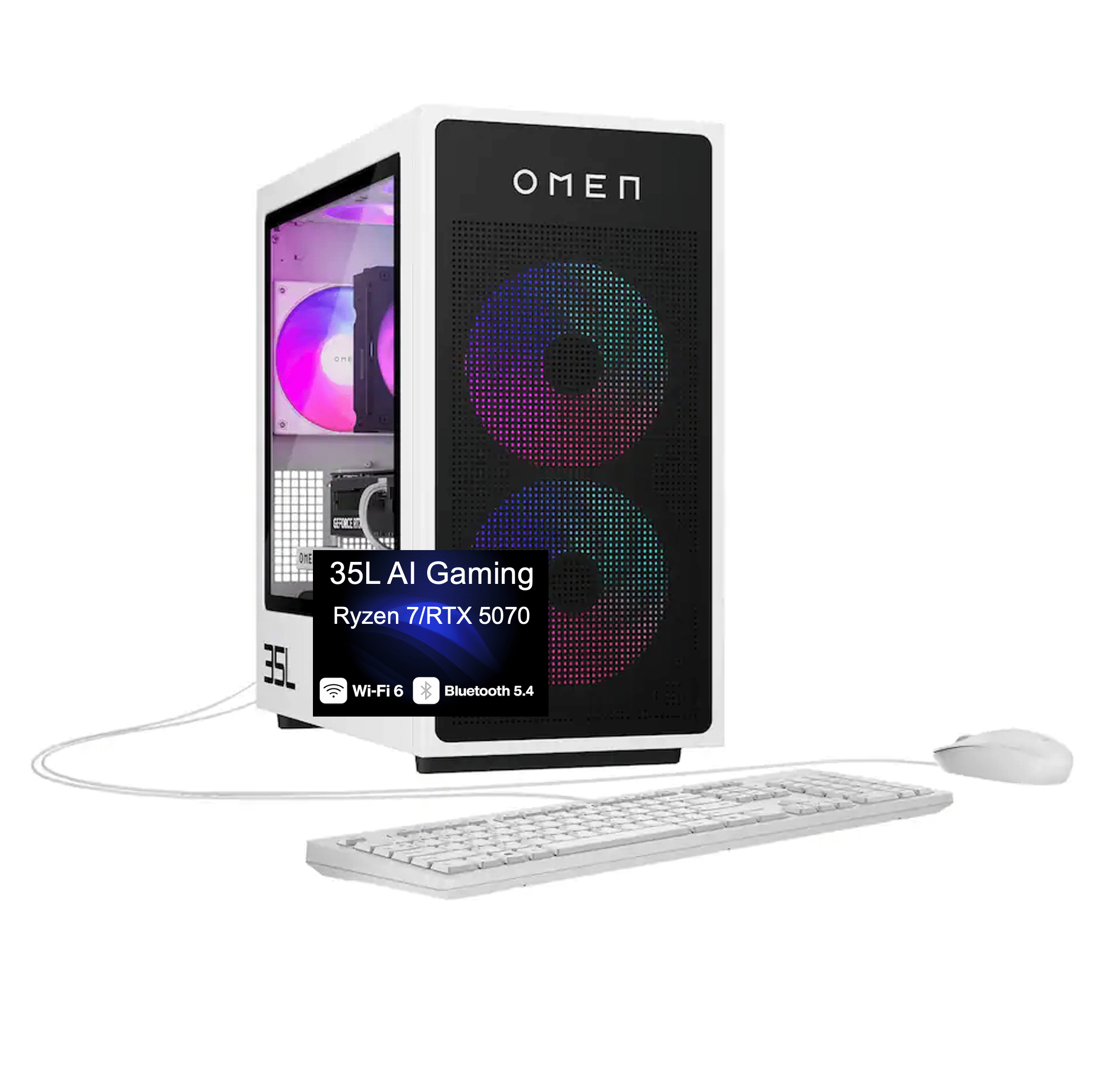 HP OMEN 35L AI Gaming Desktop PC (AMD Ryzen 7 8700F, NVIDIA GeForce RTX ...