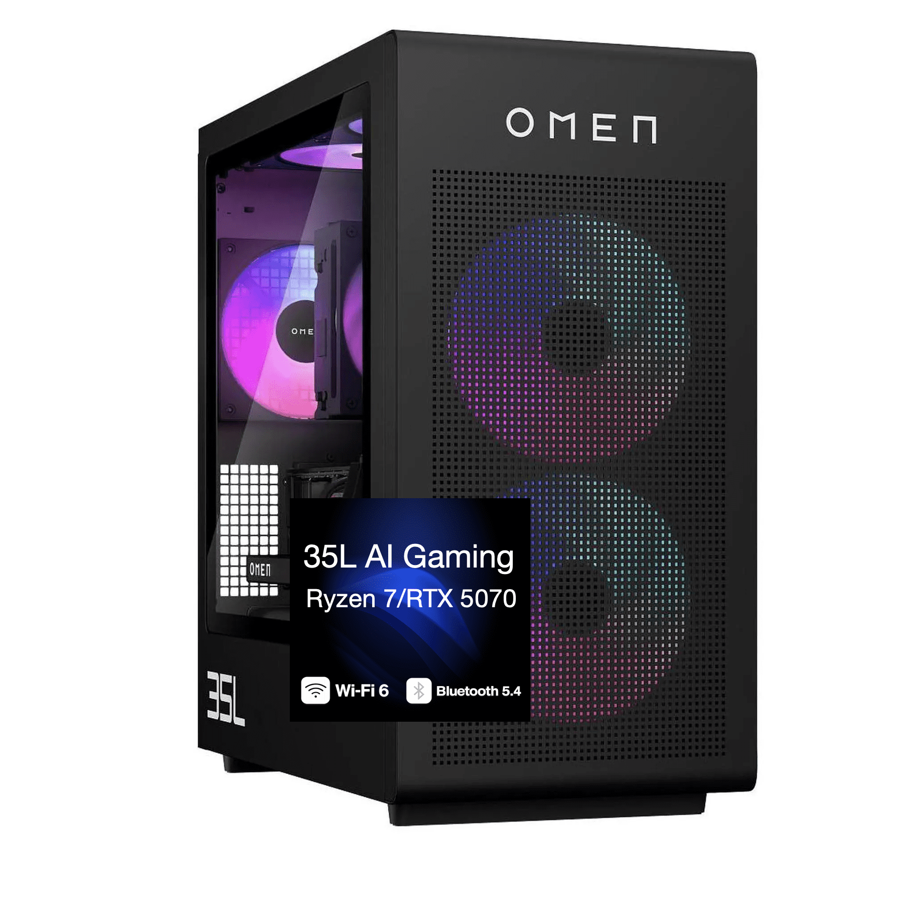 HP OMEN 35L AI Gaming Desktop PC (AMD Ryzen 7 8700F, NVIDIA GeForce RTX ...