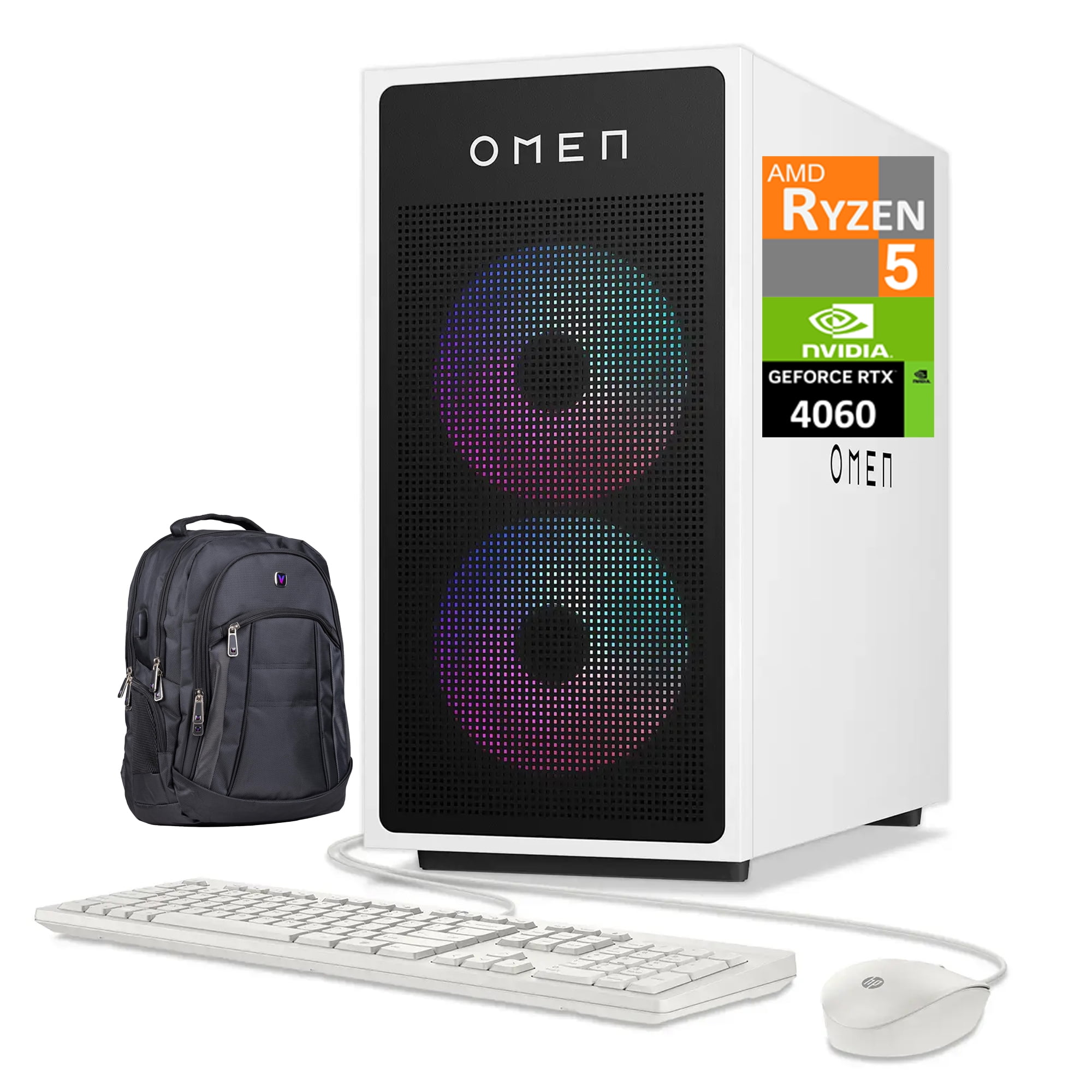 HP OMEN 35L Gaming Desktop PC (AMD Ryzen 5 8500G, GeForce RTX 4060 8GB GDDR6, 16GB DDR5, 8TB ...