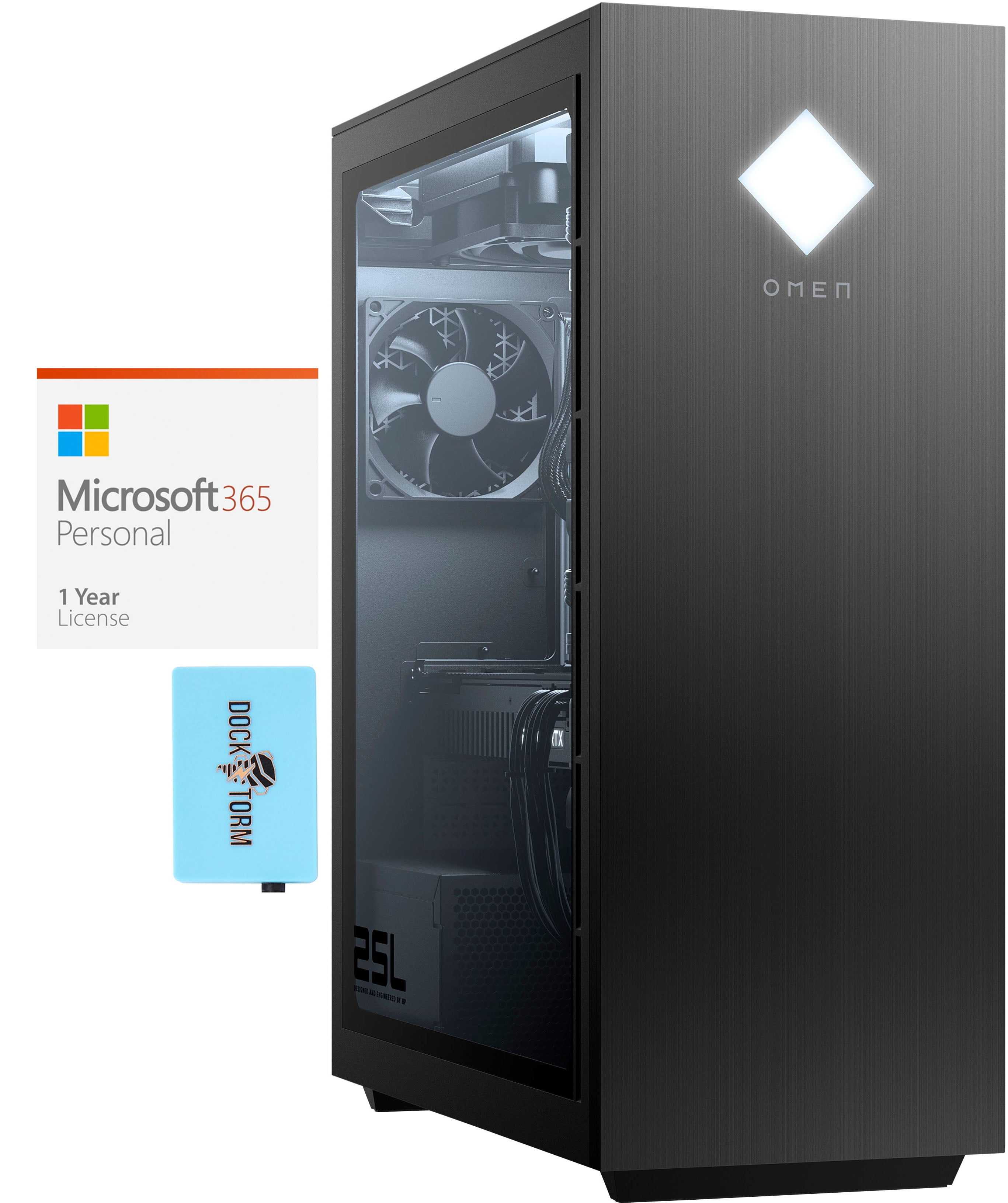 HP OMEN GT12-0124 25L Home & Business Desktop (Intel i5-10400 6-Core ...