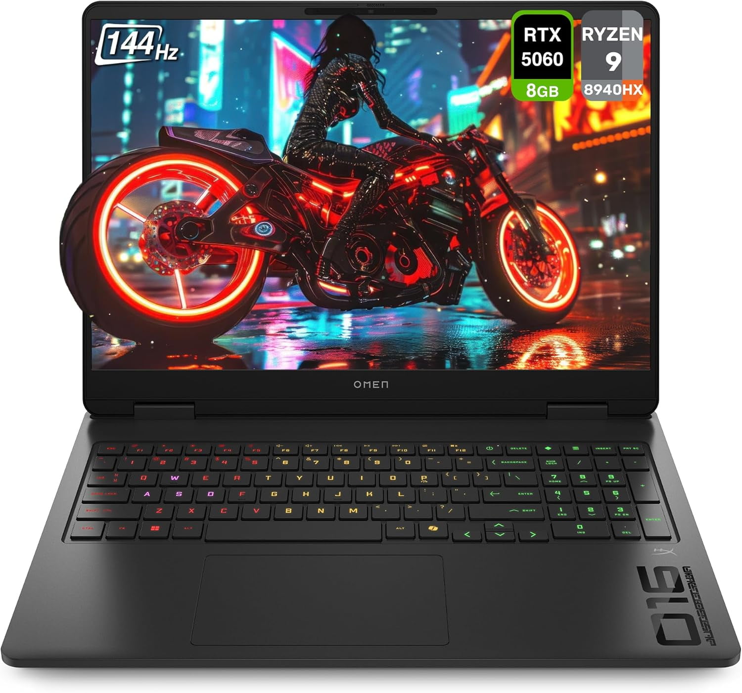 HP OMEN Gaming Laptop, AMD Ryzen 9-8940HX, 32 GB DDR5 RAM, 2 TB PCIe SSD, 16" 2K (1920x1200 ...