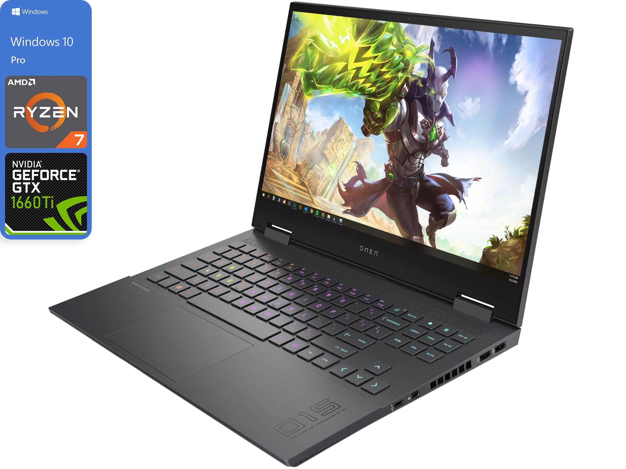 HP OMEN Gaming Notebook, 15.6" 144Hz FHD Display, AMD Ryzen 7 4800H ...