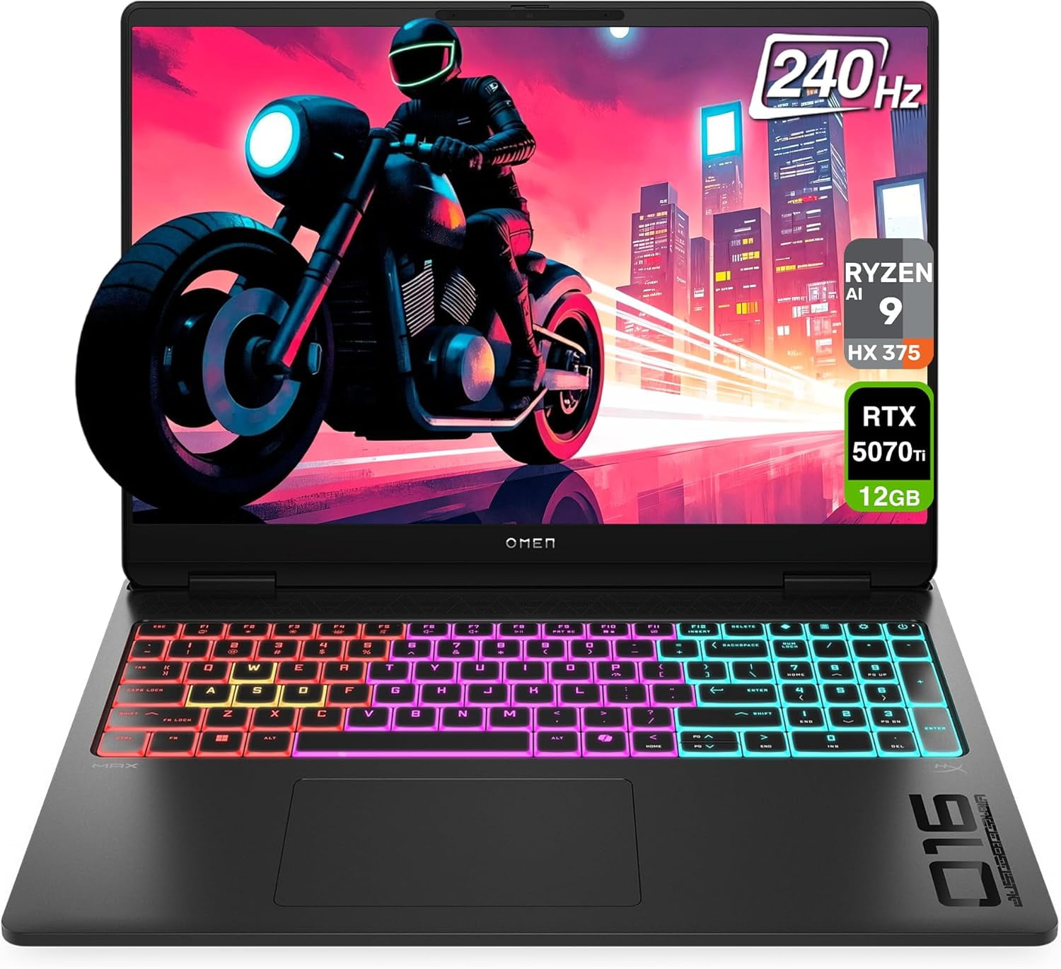 HP OMEN MAX Gaming Laptop, AMD Ryzen AI 9 HX 375, 32 GB DDR5 RAM, 2 TB ...