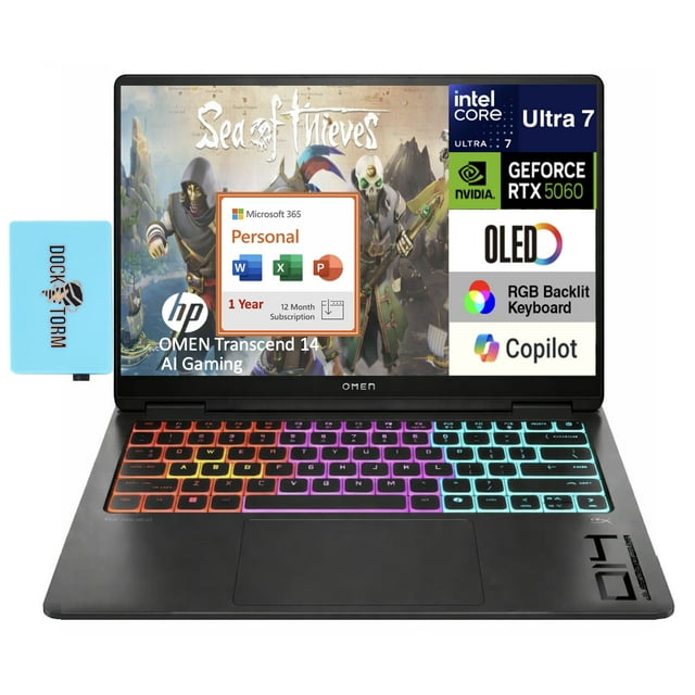 HP OMEN Transcend 14 AI Gaming Laptop 14.0in 120Hz OLED 2.8K Display ...