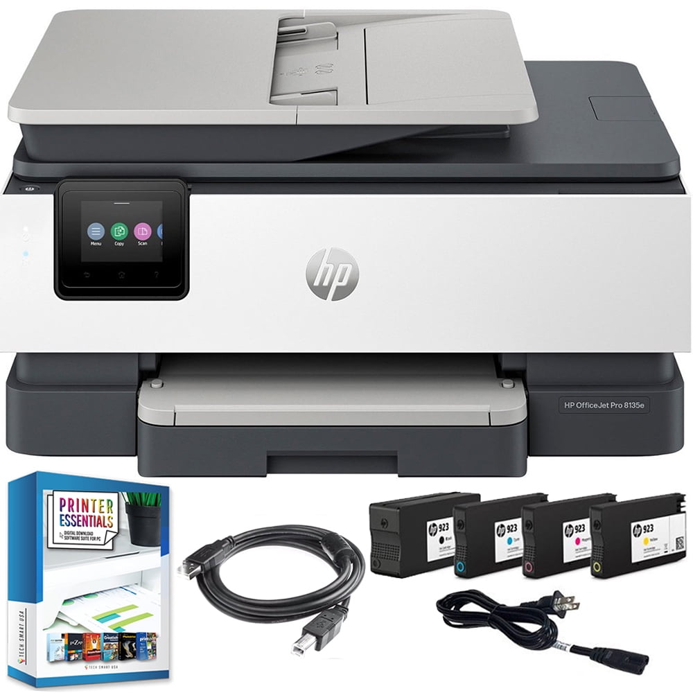 HP OfficeJet Pro 8135e Wireless All-In-One Inkjet Printer AiO Bundle ...