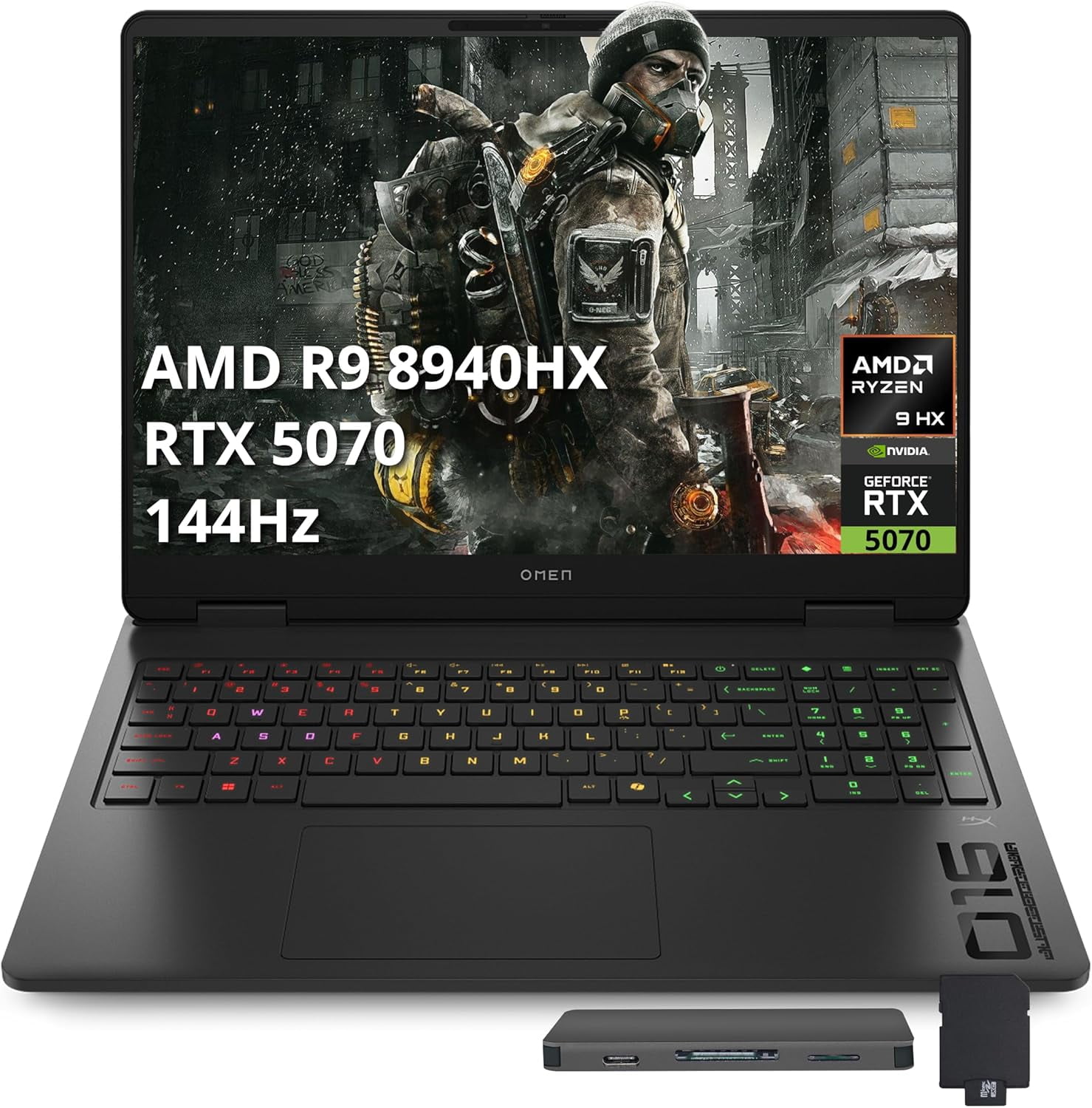 HP Omen 16" FHD 144Hz Gaming Laptop, AMD Ryzen 9 8940HX, NVIDIA GeForce ...