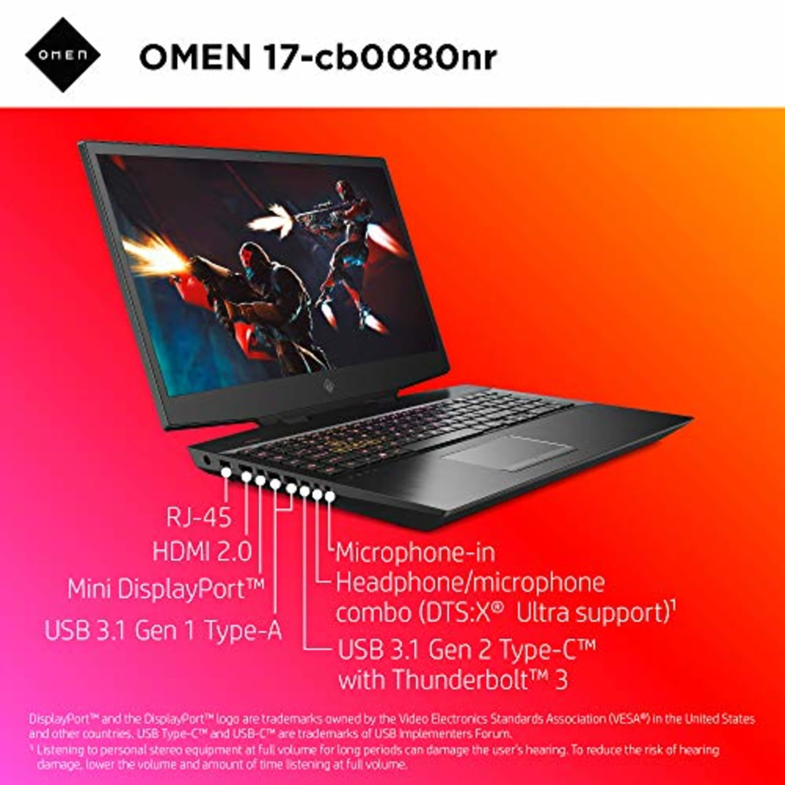 HP Omen 17-cb0000 Laptop | 17.3" 1920x1080 FHD | Core i7 - 9750H - 1TB ...