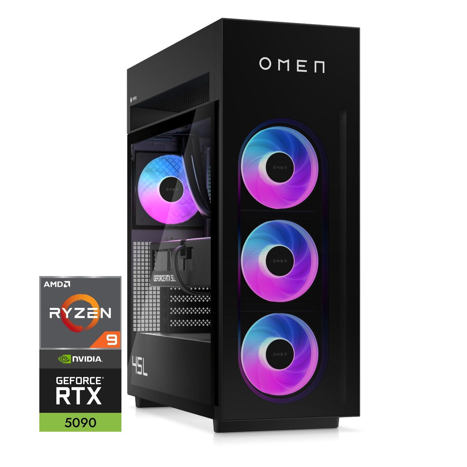 HP Omen MAX RTX 5090 Gaming Desktop, AMD Ryzen 9 9900X3D, 64GB DDR5 ...