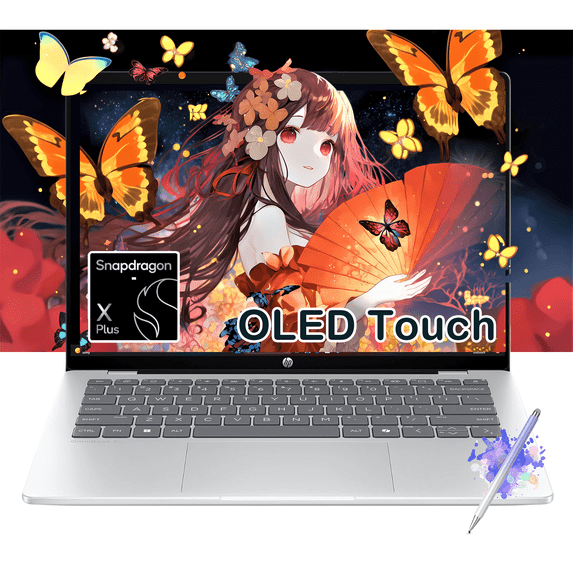 HP OmniBook 5 14-inch AI Laptop, 2K OLED Touchscreen, Snapdragon X Plus ...