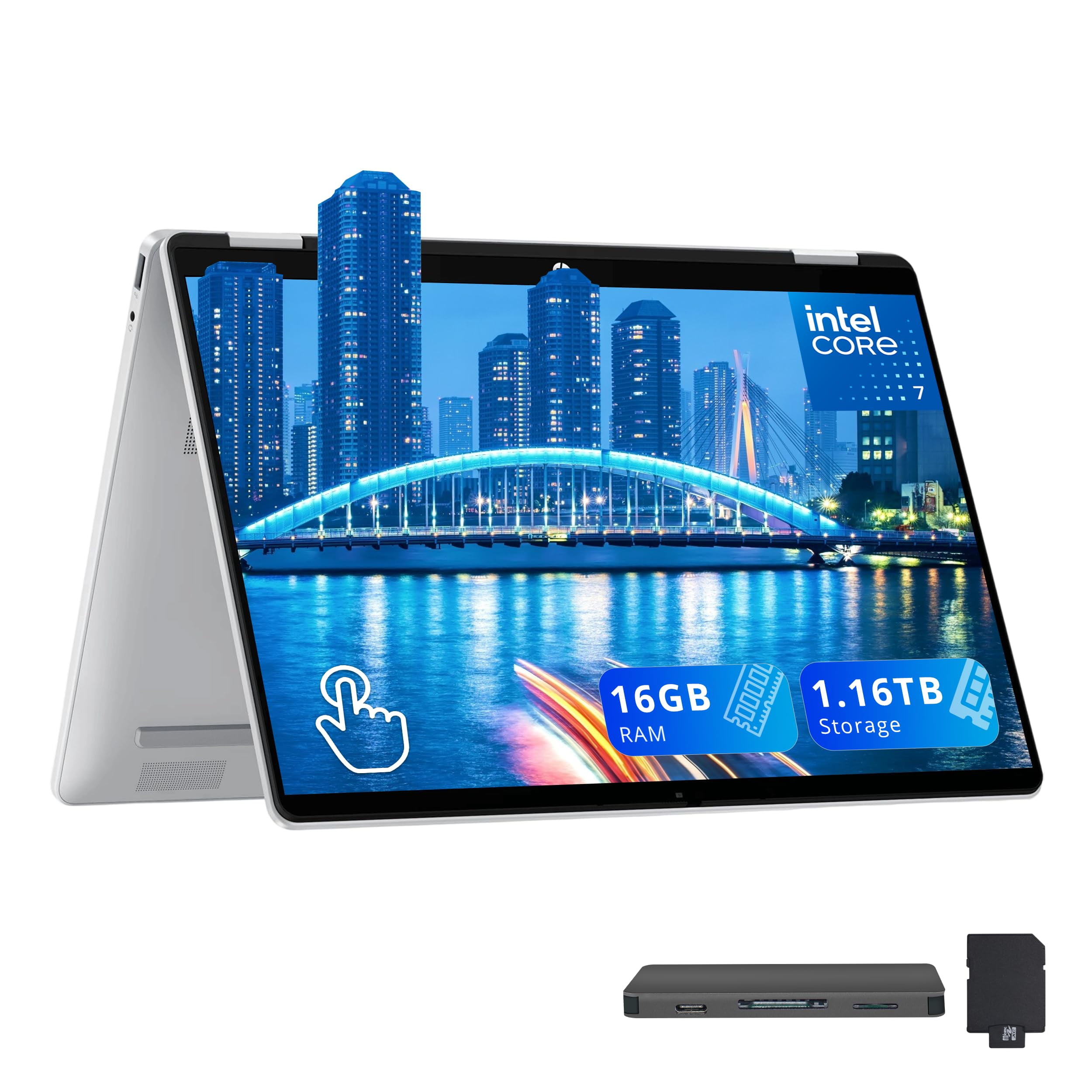 HP OmniBook 5 Flip 2-in-1 14" 2K Touchscreen Laptop, Intel 7 150U, 16GB ...