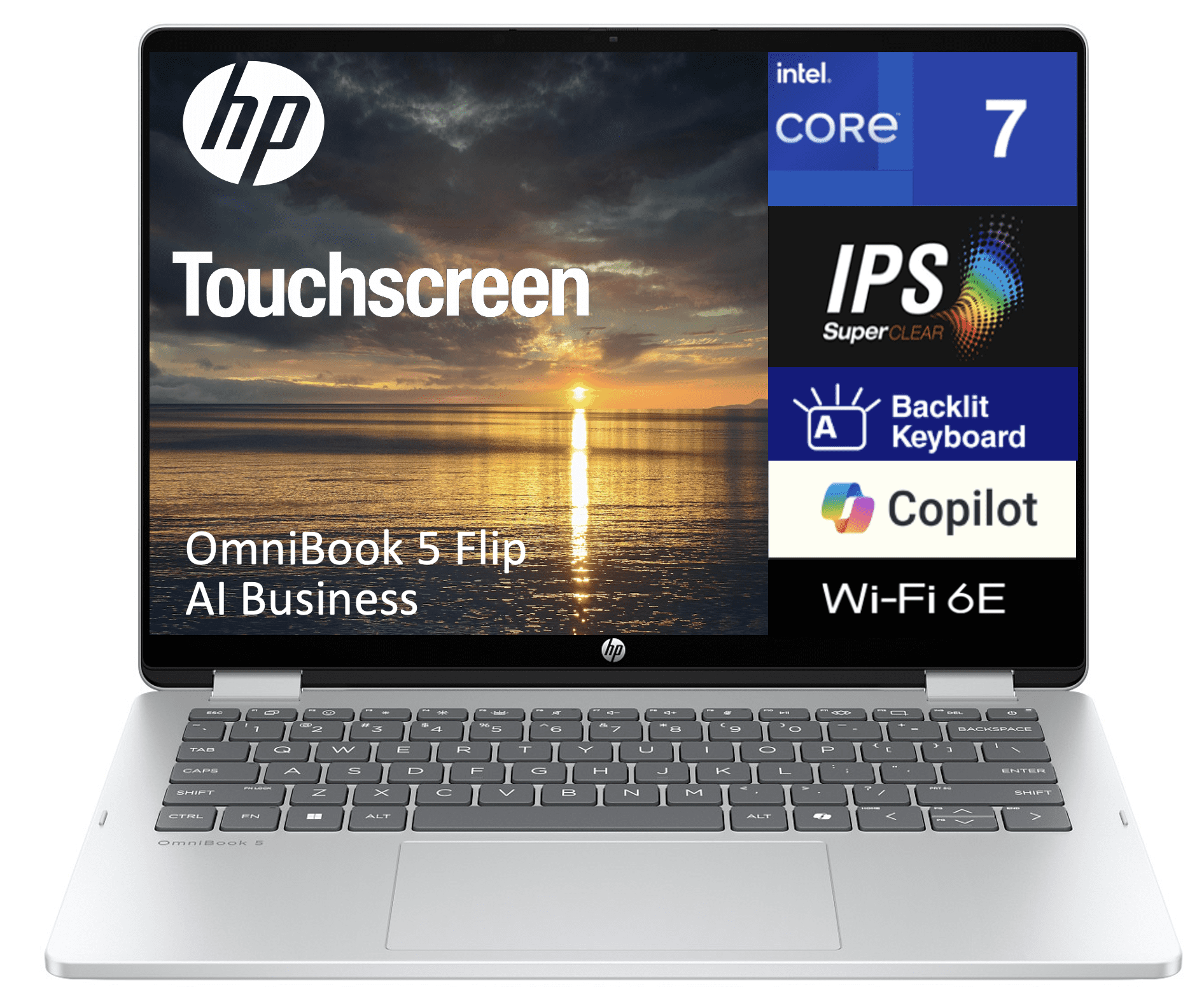 HP OmniBook 5 Flip AI Business 2-in-1 Laptop 14.0in Touchscreen IPS ...