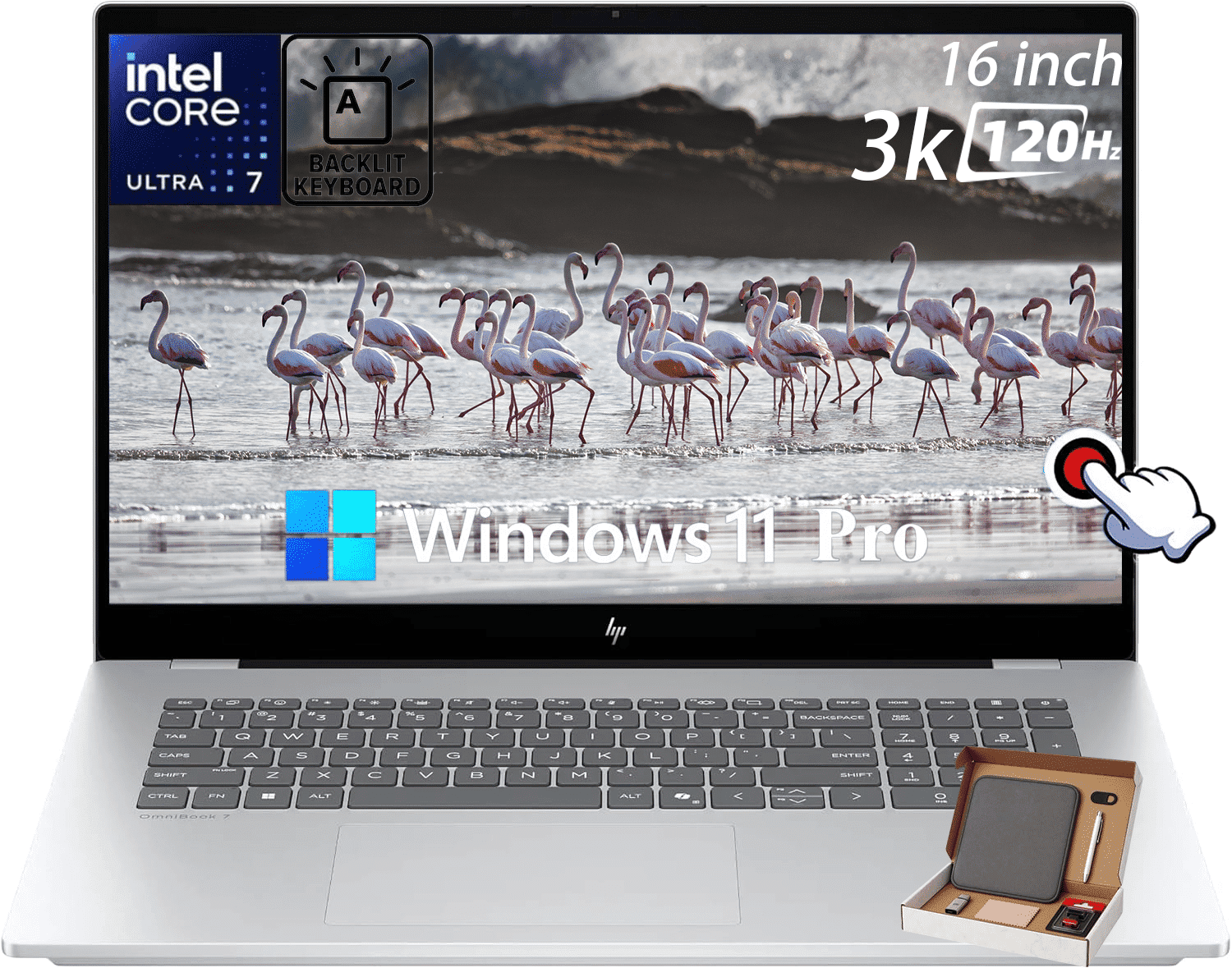 HP OmniBook 7 Flip 16" 2-in-1 Copilot+ AI PC Laptop, 3K OLED Touch ...