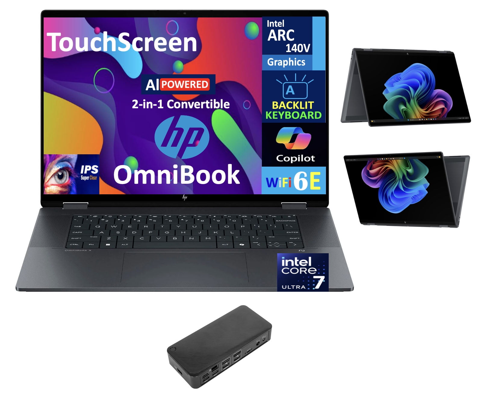 HP OmniBook X Flip AI Powered 2-in-1 (NextGen Envy x360) Laptop 16.0in ...