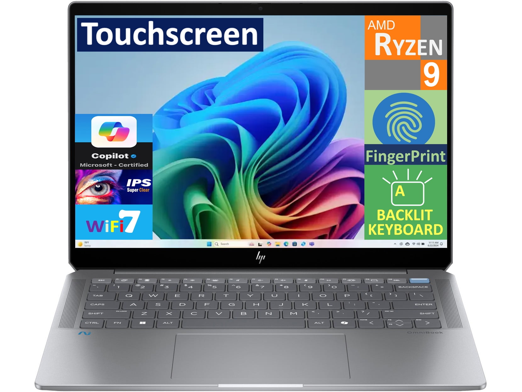 HP OmniBook Ultra AI Powered Laptop 14.0in Touchscreen IPS 2.2K Display ...