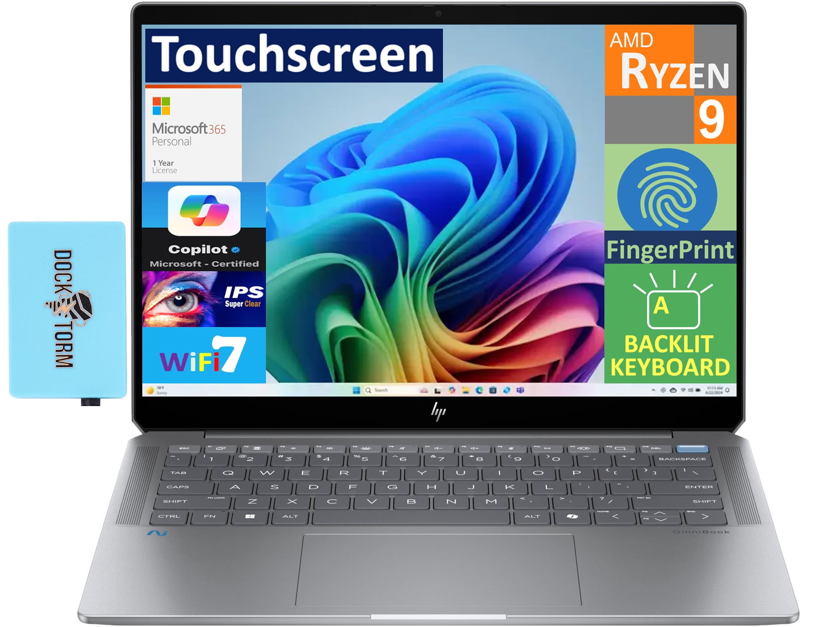 Hp Omnibook Ultra Ai Powered Laptop 140in Touchscreen Ips 22k Display