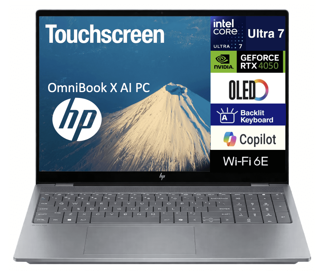 HP OmniBook X AI PC Laptop 16.0in Touchscreen OLED 2048x1280 Display ...