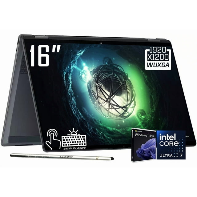 HP OmniBook X Flip 2-in-1 Copilot+ AI Laptop, 16" 2K 1920 x 1200 LED ...
