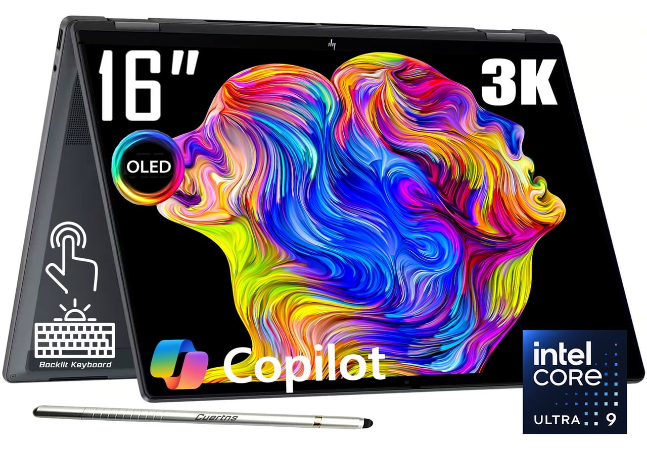 HP OmniBook X Flip 2-in-1 Copilot+ AI Laptop, 16" 3K 2880 x 1800 OLED ...