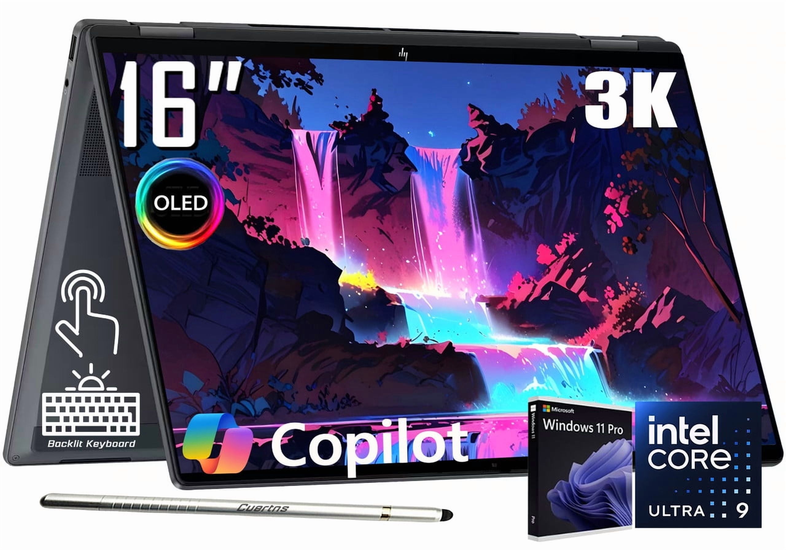 HP OmniBook X Flip 2-in-1 Copilot+ AI Laptop, 16" 3K 2880 x 1800 OLED ...