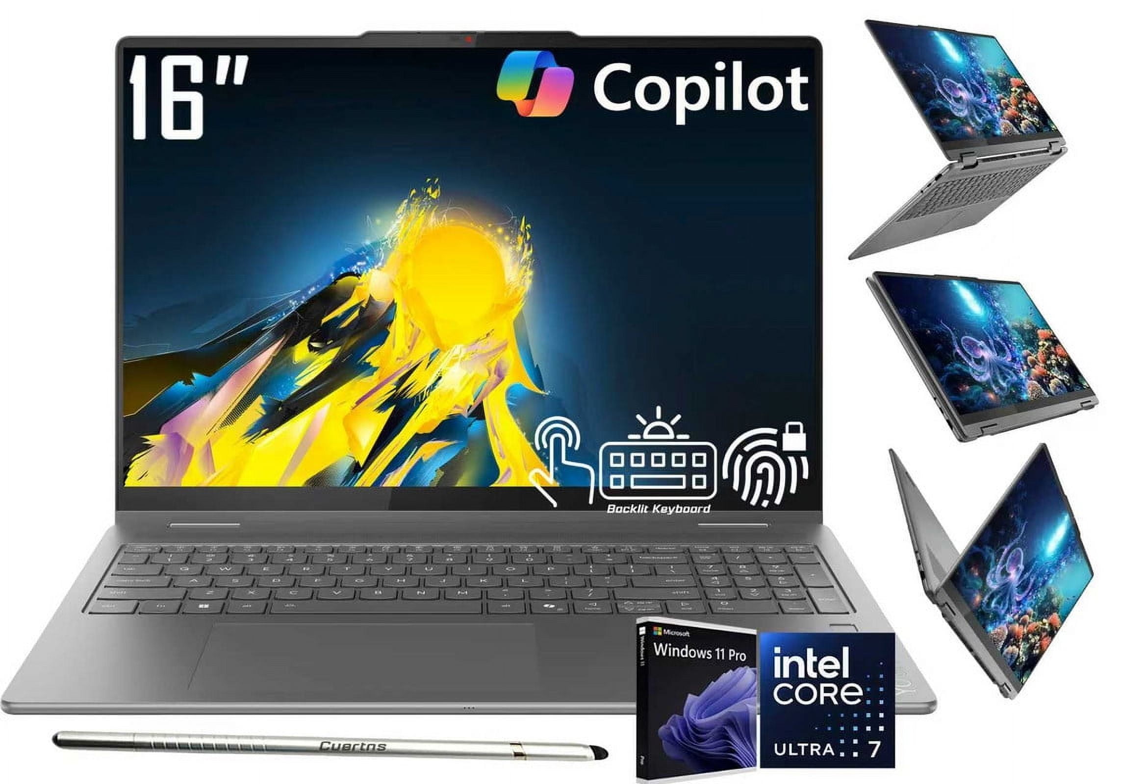 HP OmniBook X Flip 2-in-1 Copilot+ AI PC Laptop, 16" 2K 1920 x 1200 ...